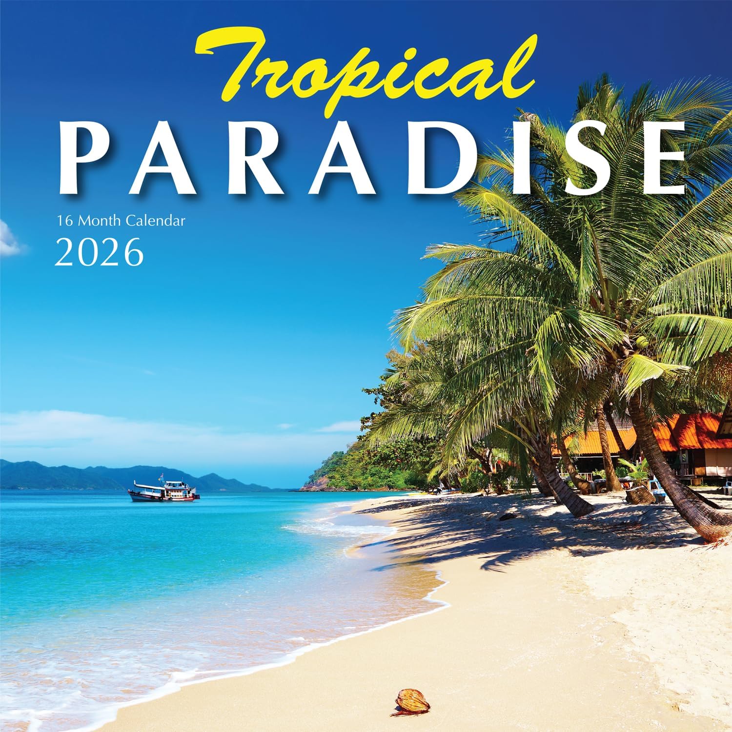 Amazon.com: Favor Parts Tropical Beaches 2026 Wall Calendar 12 Month ...