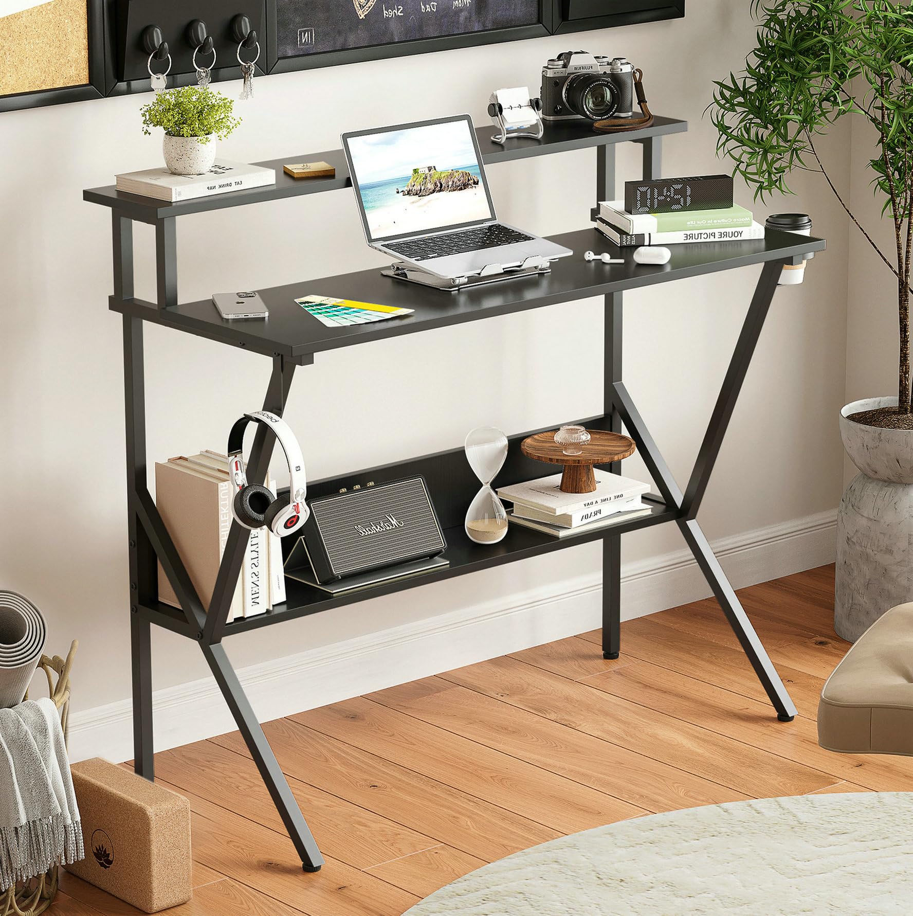 Snapklik.com : Soohow K-Shaped Desk For Bedroom