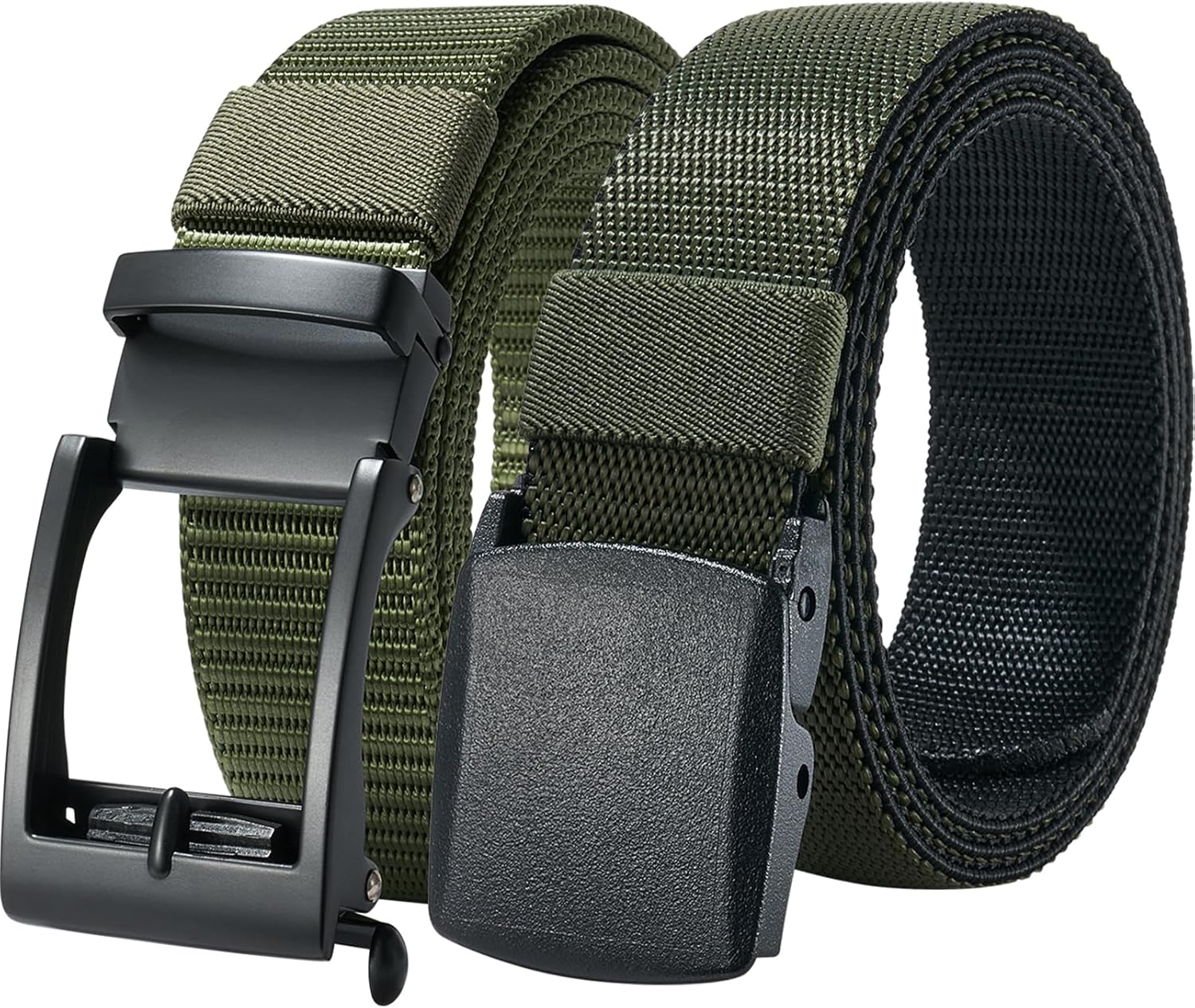 Amazon.com: LionVII Men’s Belts Plastic Buckle and Ratchet Buckle Belt ...