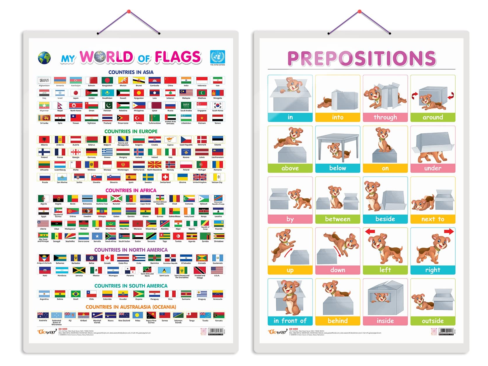 Go Woo Combo Of 2 My World Of Flags Prepositions | Desertcart Morocco