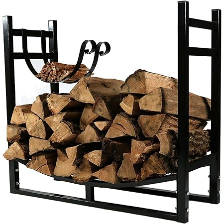Amazon.com: Sunnydaze Firewood Log Rack - Indoor or Outdoor Wood ...