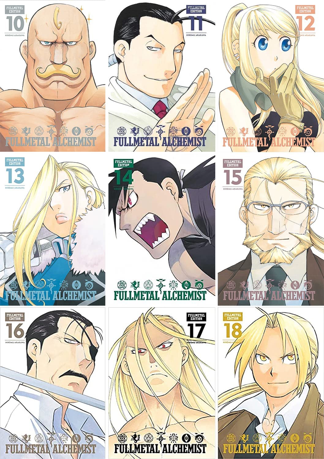 Fullmetal Alchemist: Fullmetal Edition Manga 9-book Set Vol. 10-18 by ...