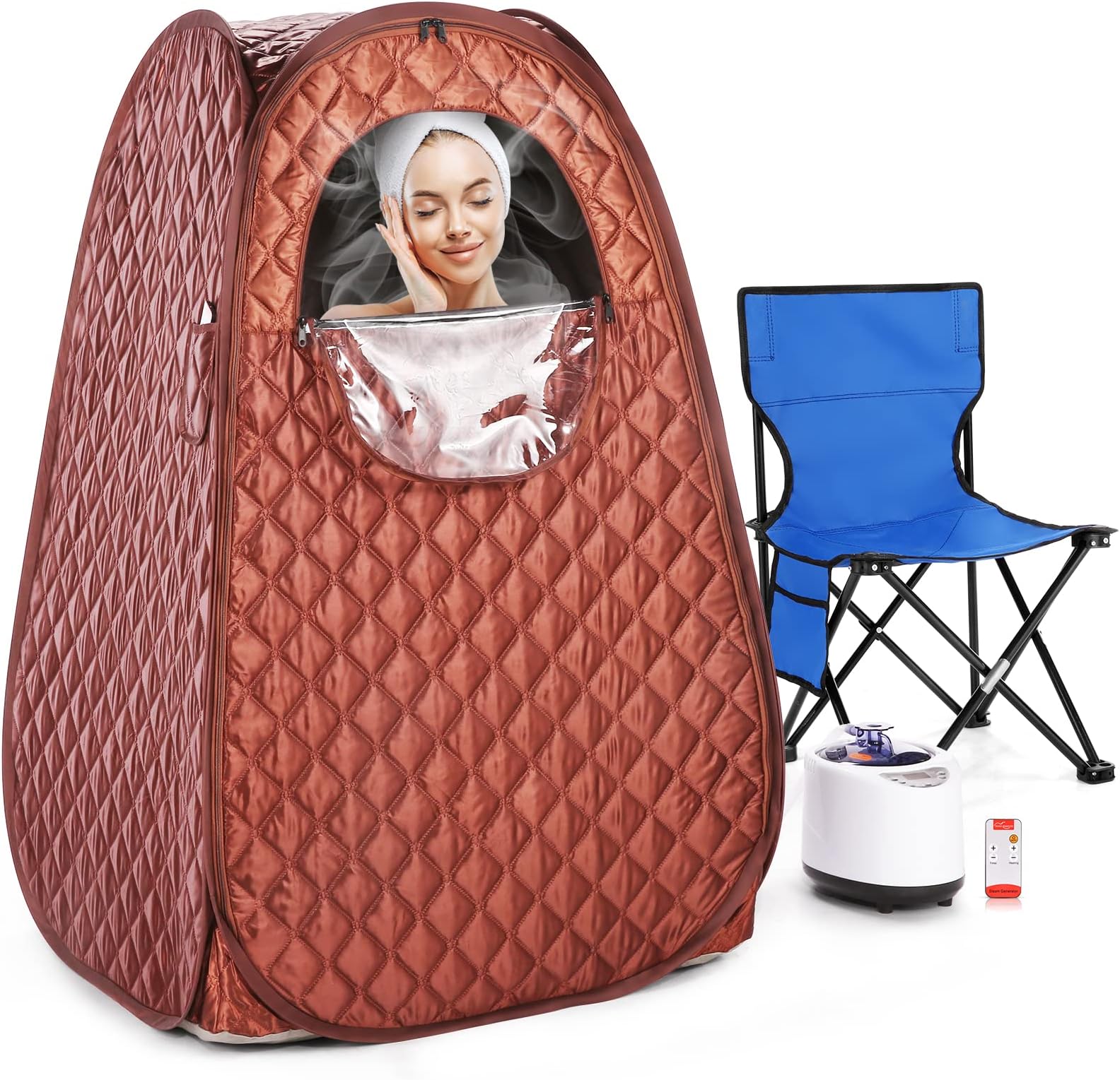 Amazon.com : IvyBess Upgraded Portable Sauna for Home, Sauna Box with 2 ...