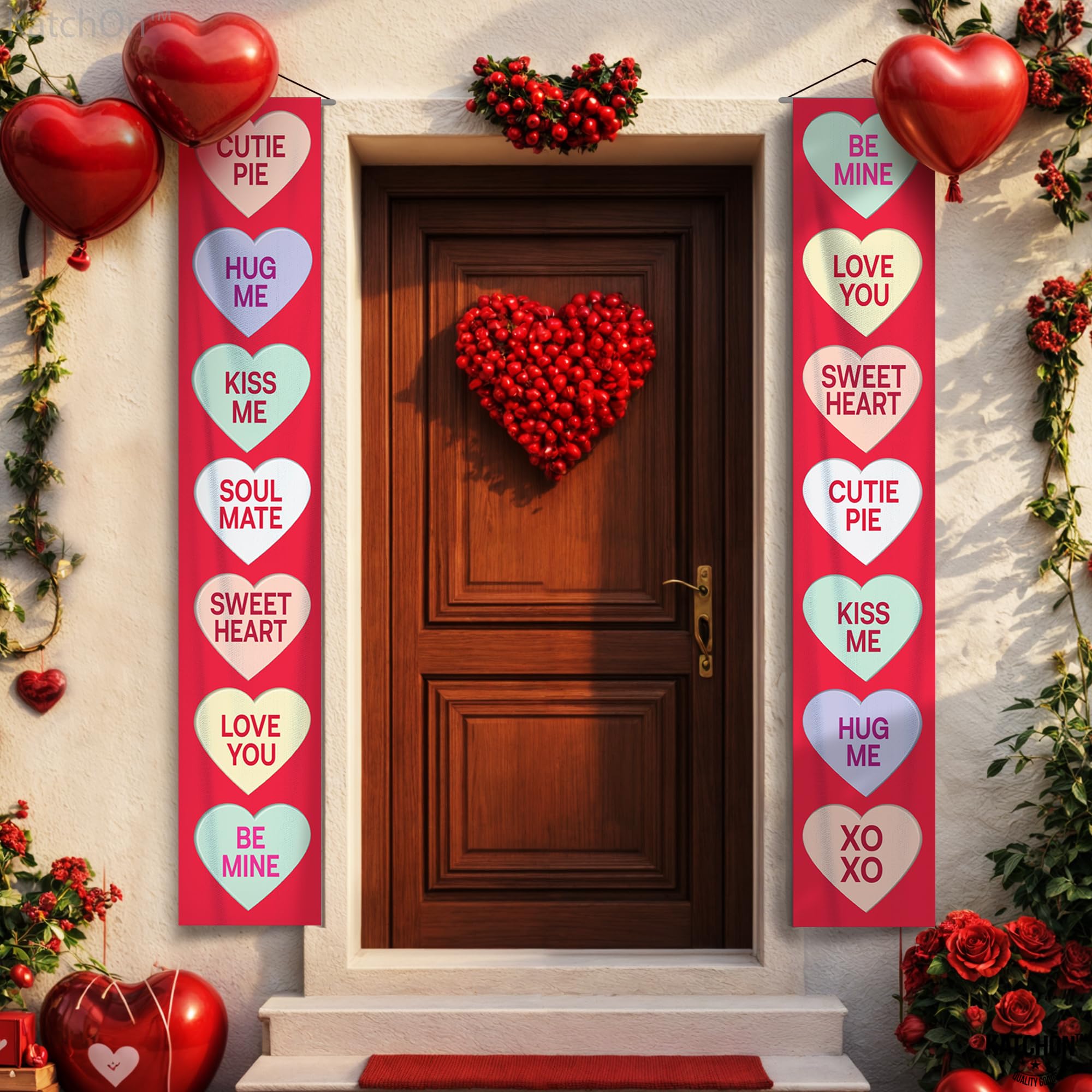 Snapklik.com : Conversation Hearts Valentines Door Banner - 72x12 Inch ...