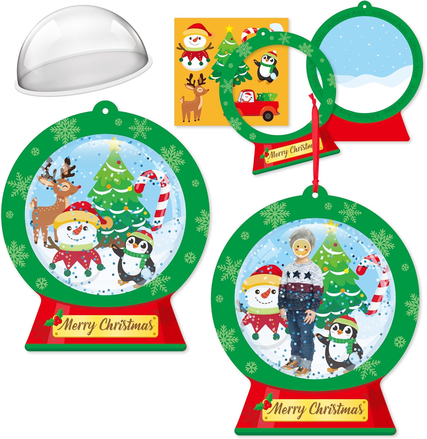 Amazon.com: WATINC Christmas DIY Shaking Ornament Snow Globe Craft Kit ...