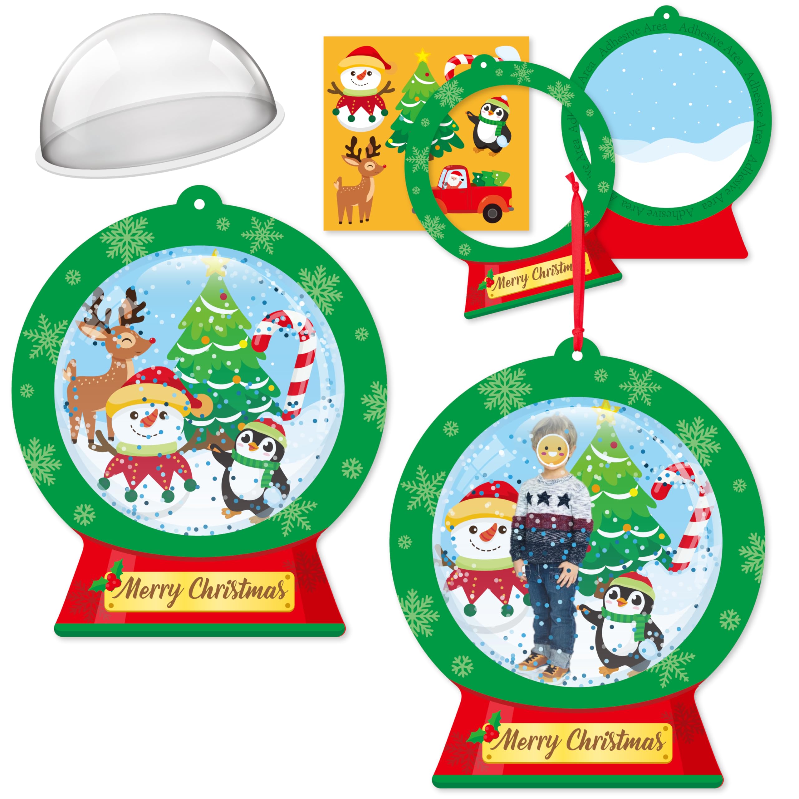 Amazon.com: WATINC Christmas DIY Photo Snow Globe Craft Kit, 20Pcs ...