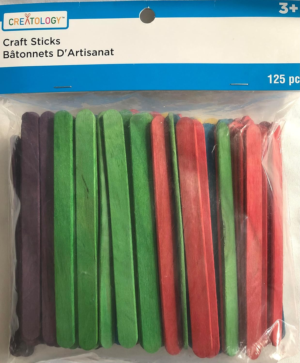 Amazon.com: Colored Craft Sticks 4.44" x 0.31" x 0.06" (11.3cm x 0.9cm ...
