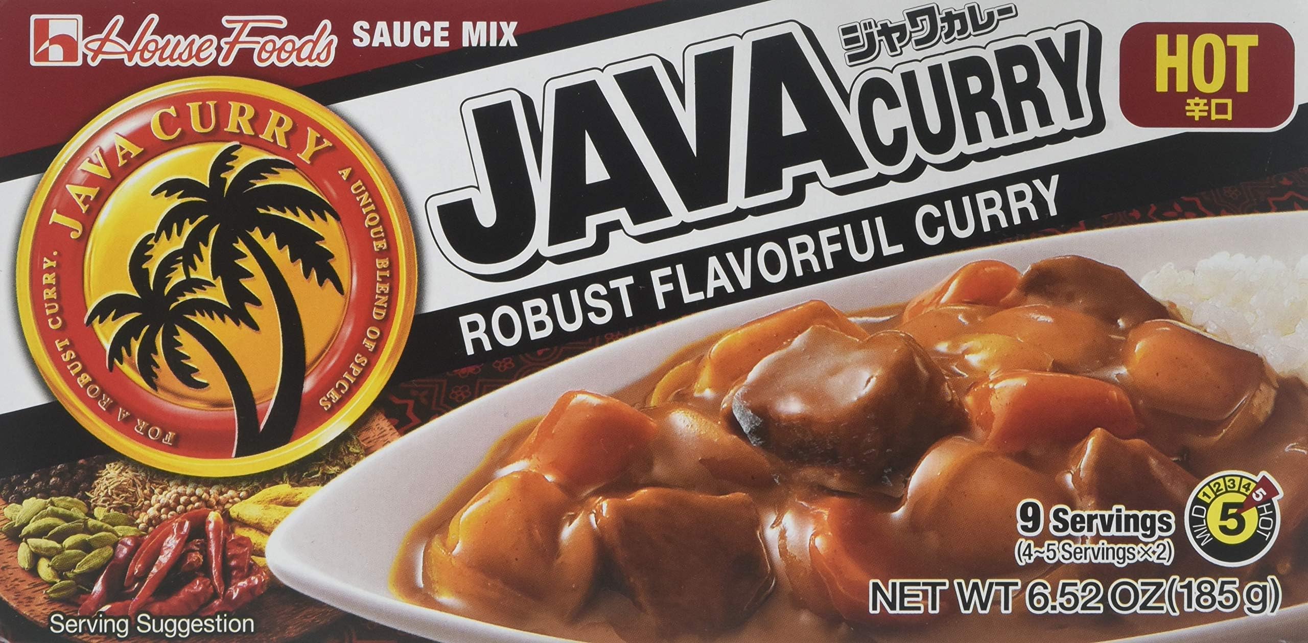 Amazon.com : House Foods Java Curry Hot, 6.52 Ounce (Pack of 10 ...