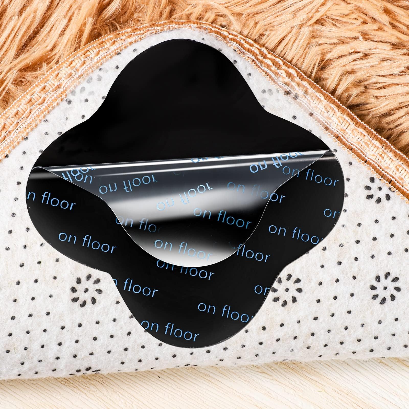 12 Pcs Rug Gripper Carpet Rug to Carpet Grippers for Rugs on Top of ...