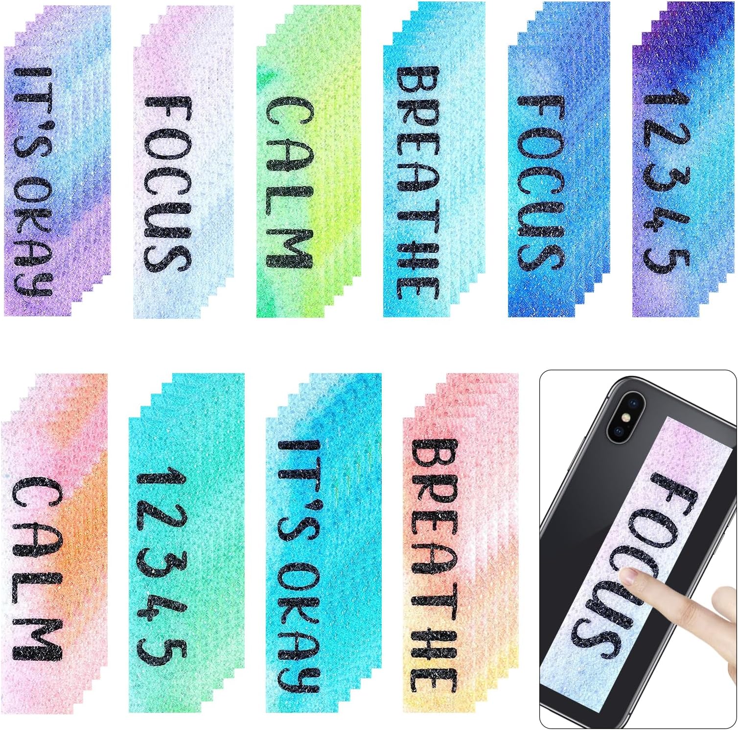 Amazon.com : 36pcs Anxiety Relief Stickers, Colorful Hollow Calm ...