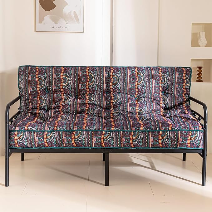 Amazon.com: MAXYOYO 6 Inch Bohemian Futon Mattress Full Size, Thickened ...