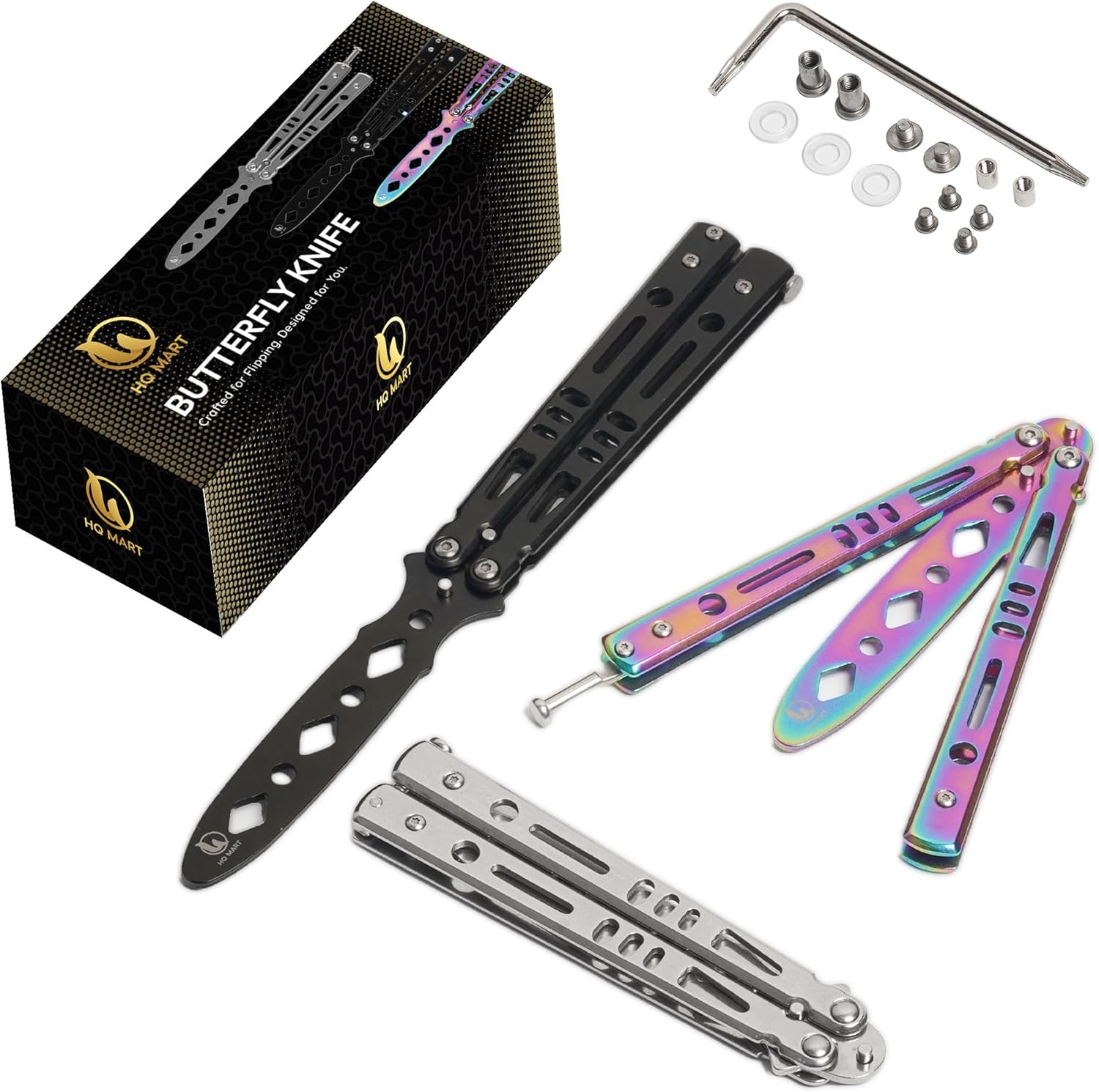 Butterfly Knife Trainer Set with Pouches - Master Knife Tricks with ...