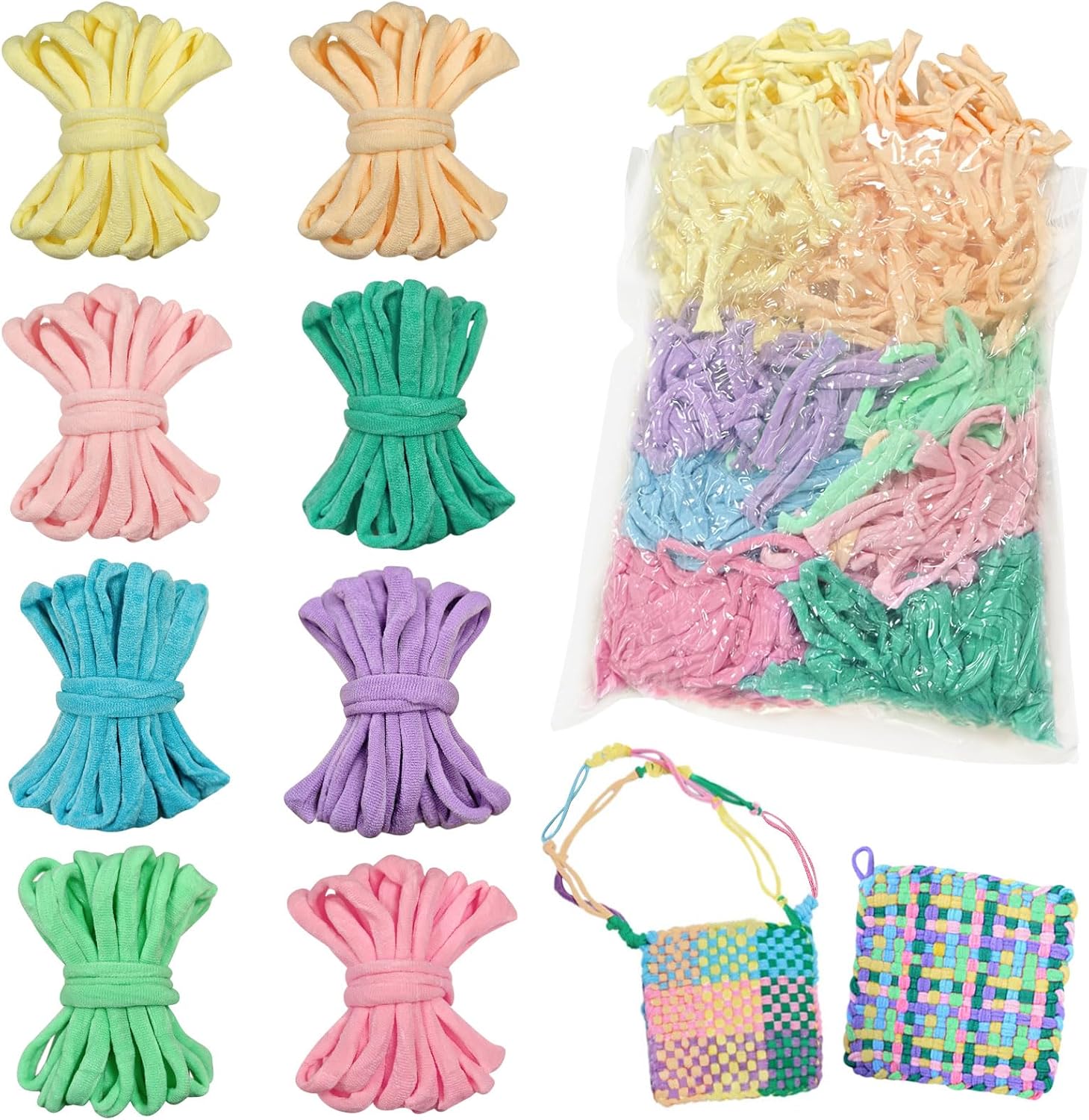 Amazon.com: 800 PCS Weaving Loom Loops for 7-Inch Loom, 8 Color ...