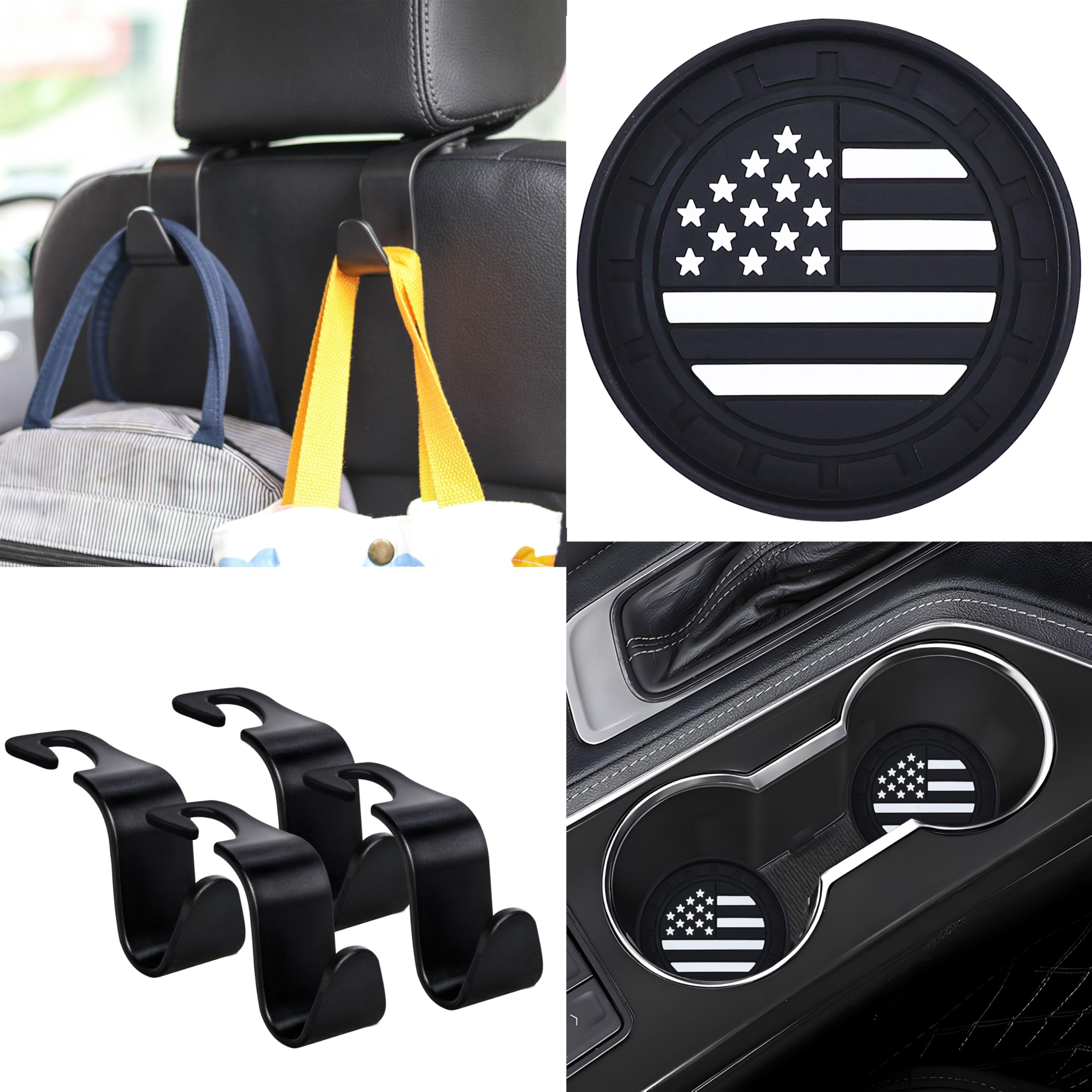 Amazon.com: Amooca Car Seat Headrest Hook Storage Organizer Hanger and ...