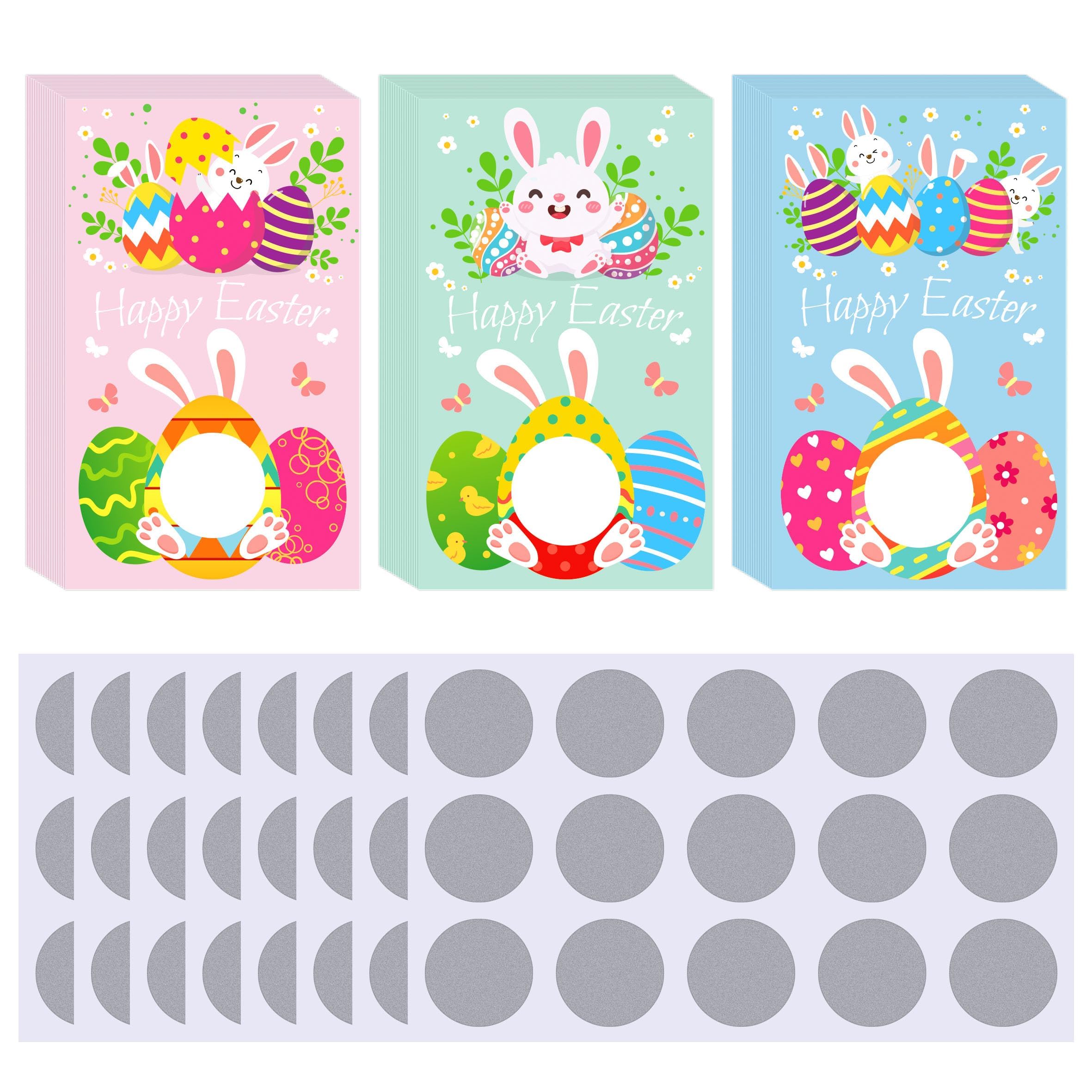 Snapklik.com : 120 PCS Easter Scratch Off Games Cards 3 Styles DIY ...