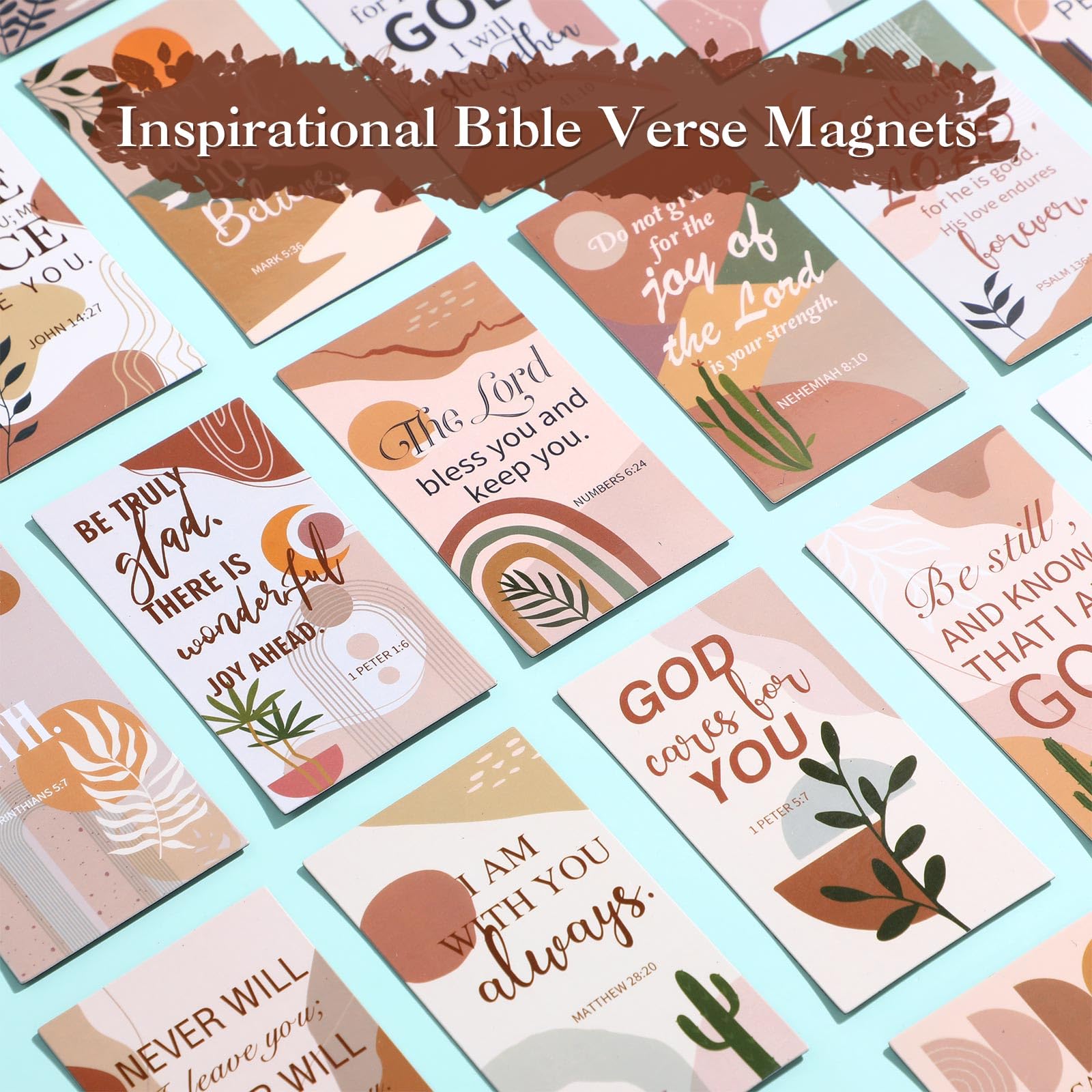 Snapklik.com : Blosssound 60 Pcs Inspirational Christian Magnets