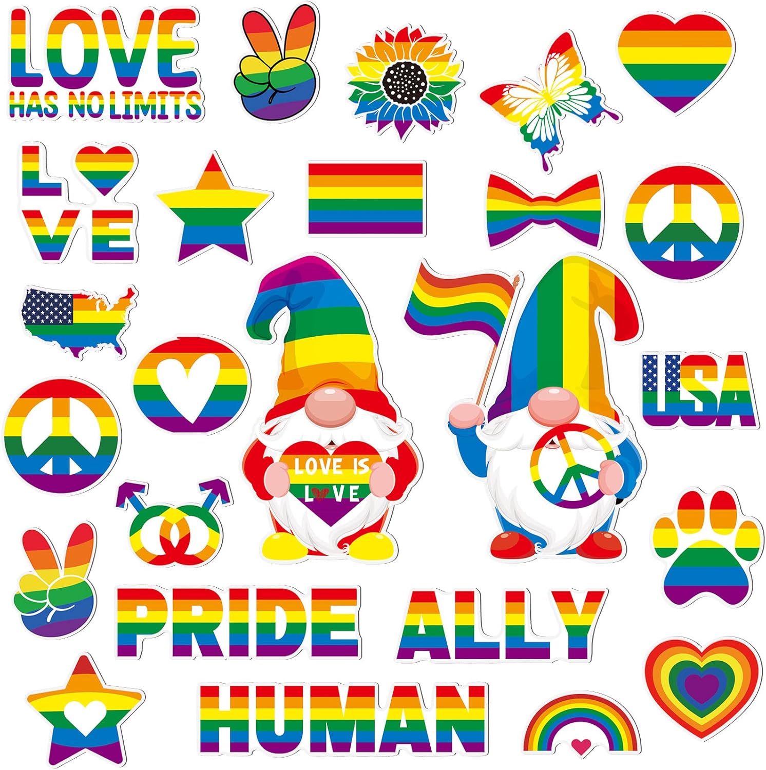 Amazon.com: Fabbay 25 Pcs Rainbow Fridge Magnet Carnival Cruise Decor ...