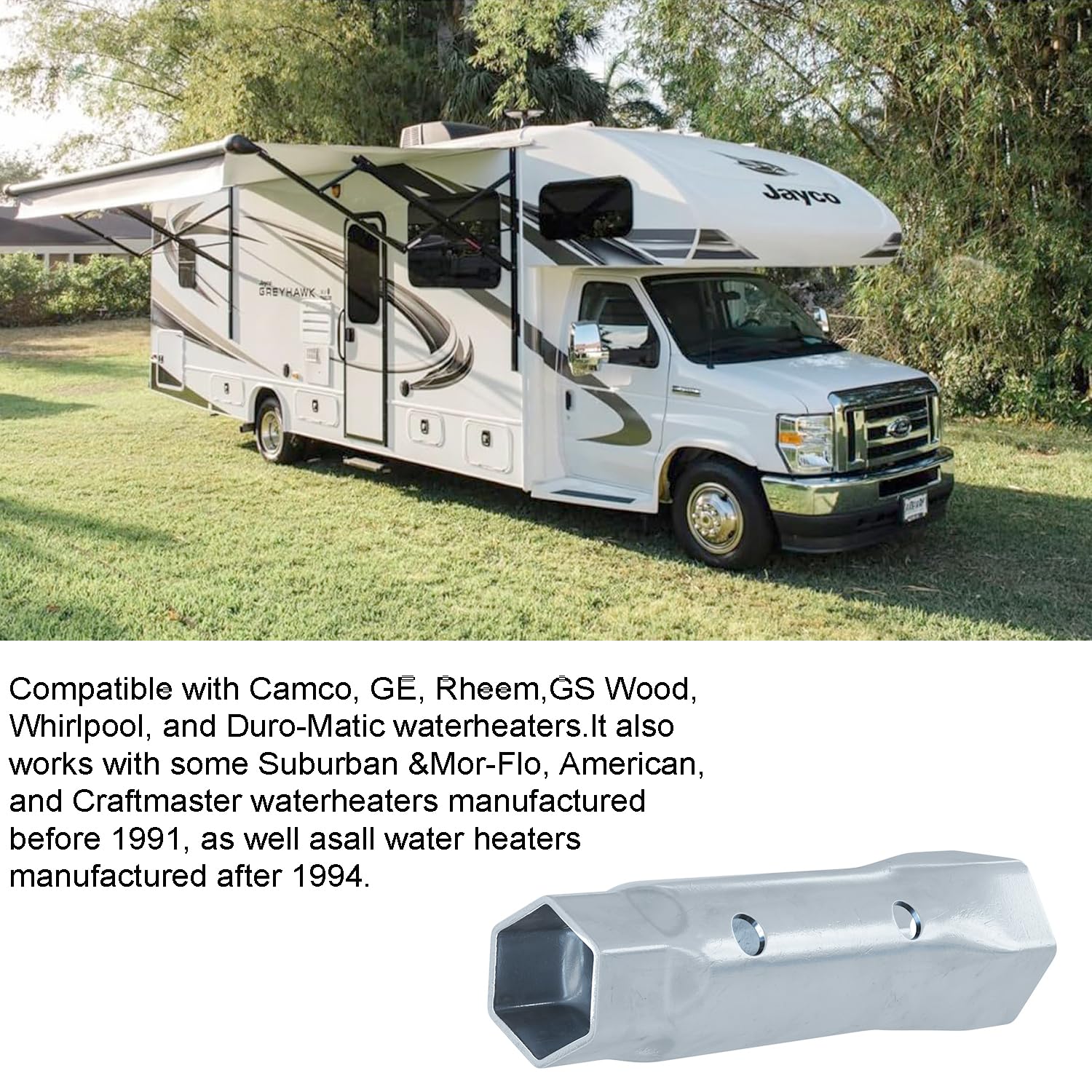 Snapklik.com : Upgraded RV Water Heater Element Wrench Socket, Dual Hex ...