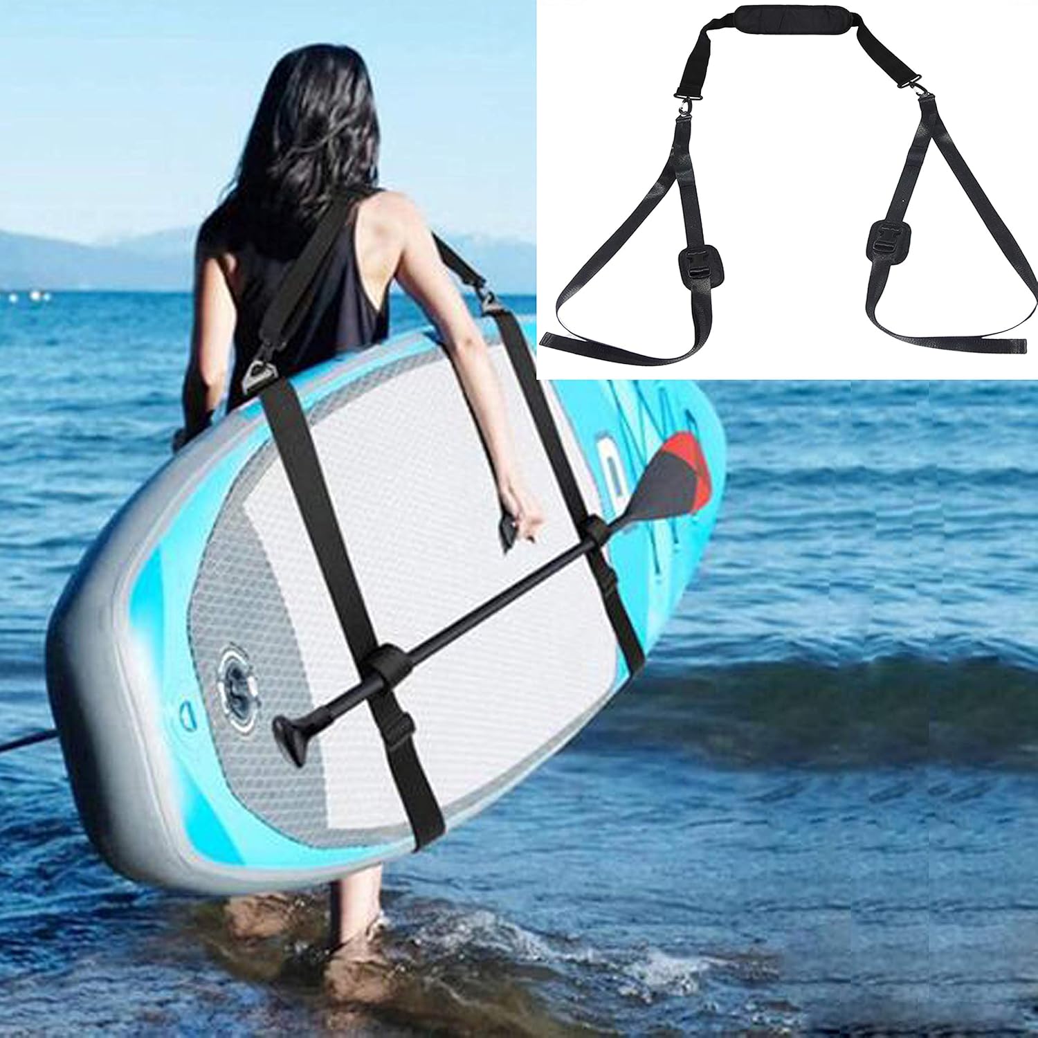 Amazon.com: DasMarine Adjustable Kayak SUP Carry Strap Heavy-Duty ...