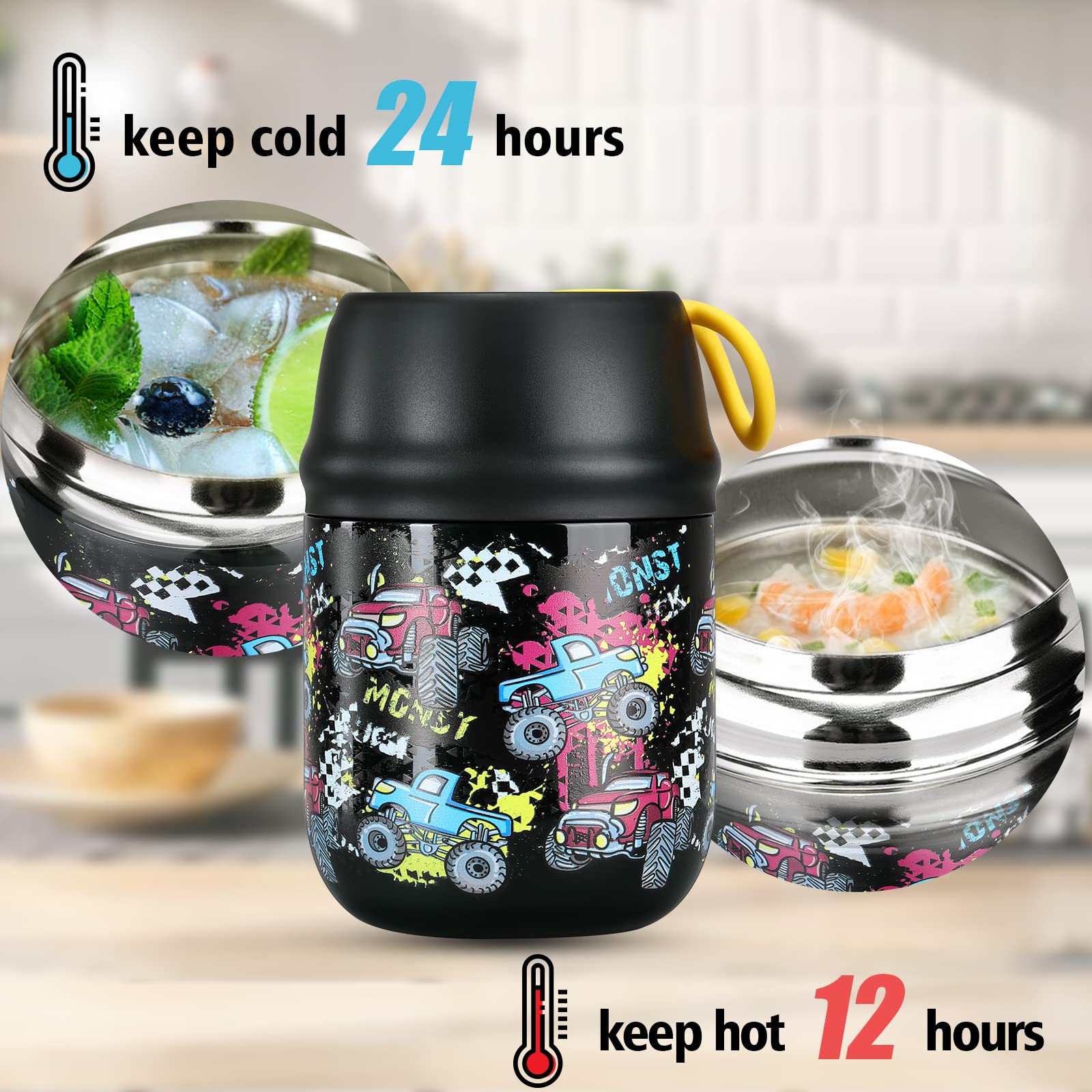 Snapklik.com : Thermo For Hot Food Kids 17oz Soup Thermo Insulated Food ...