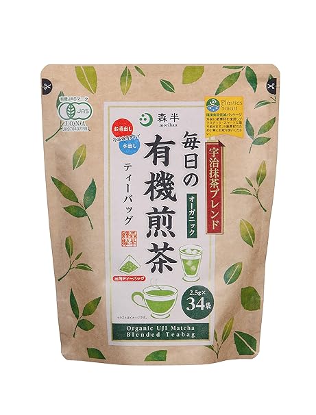 Amazon.com : Organic Green Tea Teabag (Sencha Teabag) 2.5gx34p (3oz ...