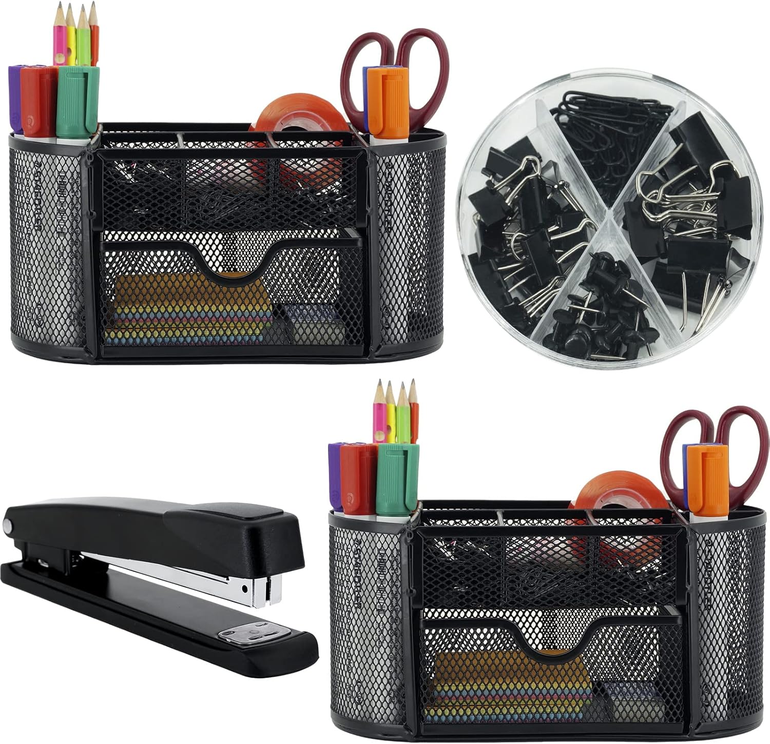 Amazon.com: Neudeco Mesh Desk Organizers, Office Desktop Organizer with ...