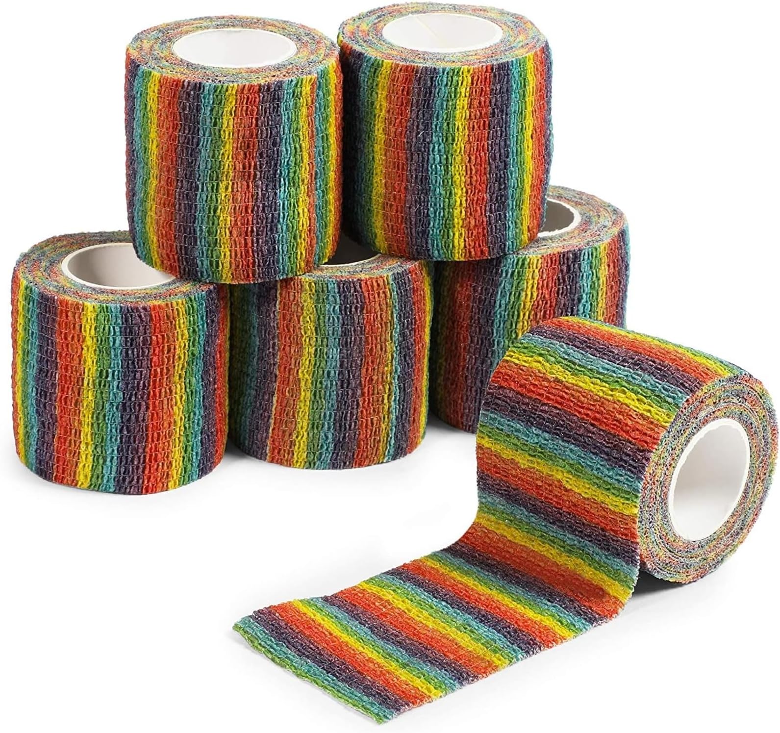 Amazon.com: Juvale 12 Rolls Colorful Self Adhesive Bandage Wrap 4 Inch ...