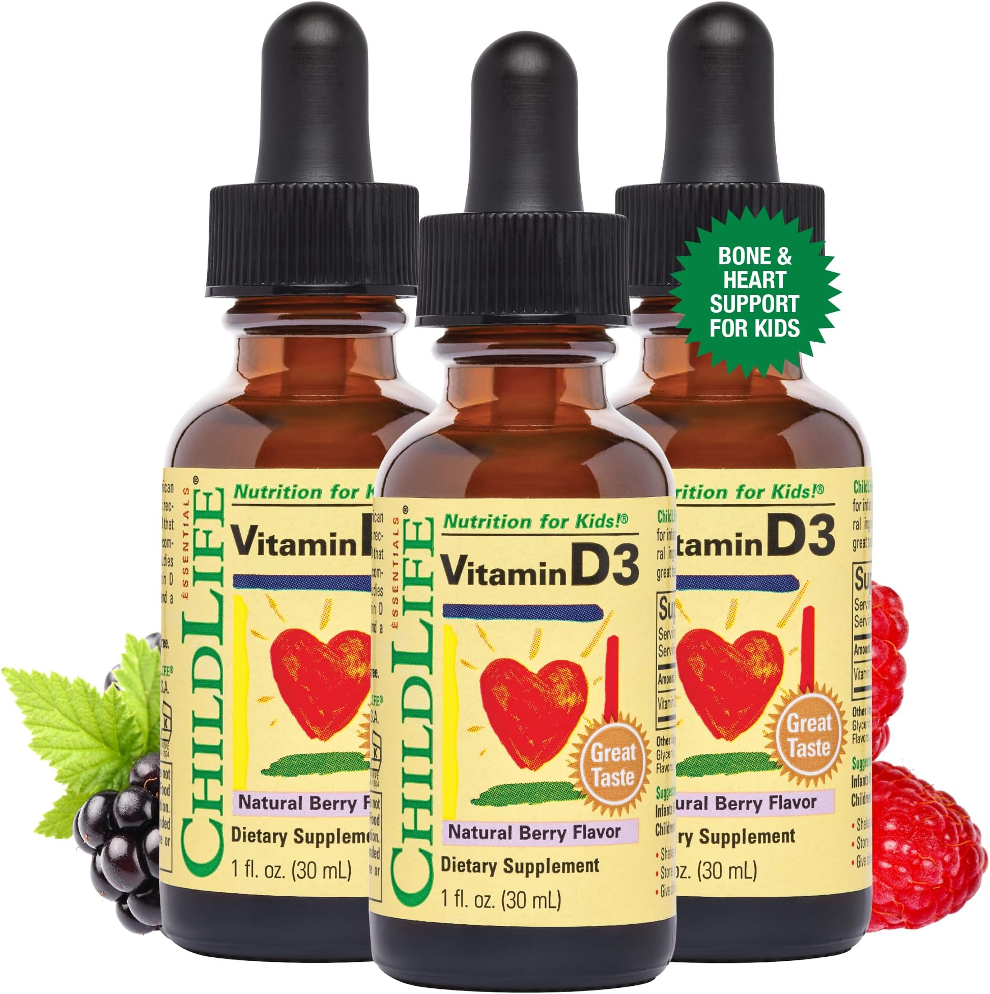 Amazon.com: CHILDLIFE ESSENTIALS Vitamin D3 Drops - Vitamin D Drops for ...