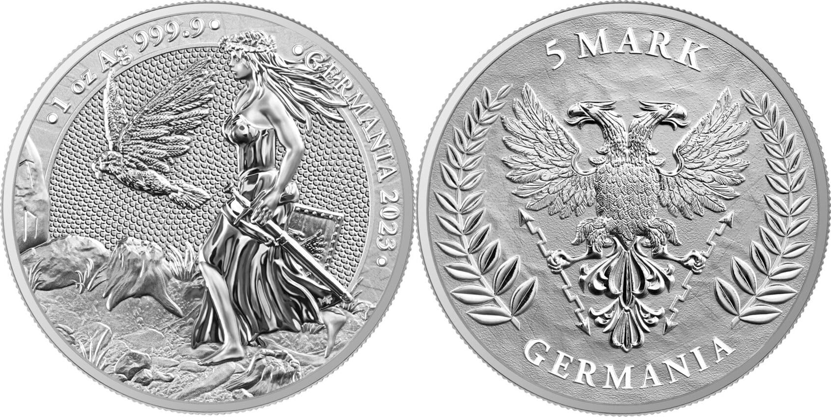 Germania 2023 Silver Coin 1 oz Fine Silver 999 German Silver Coins ...