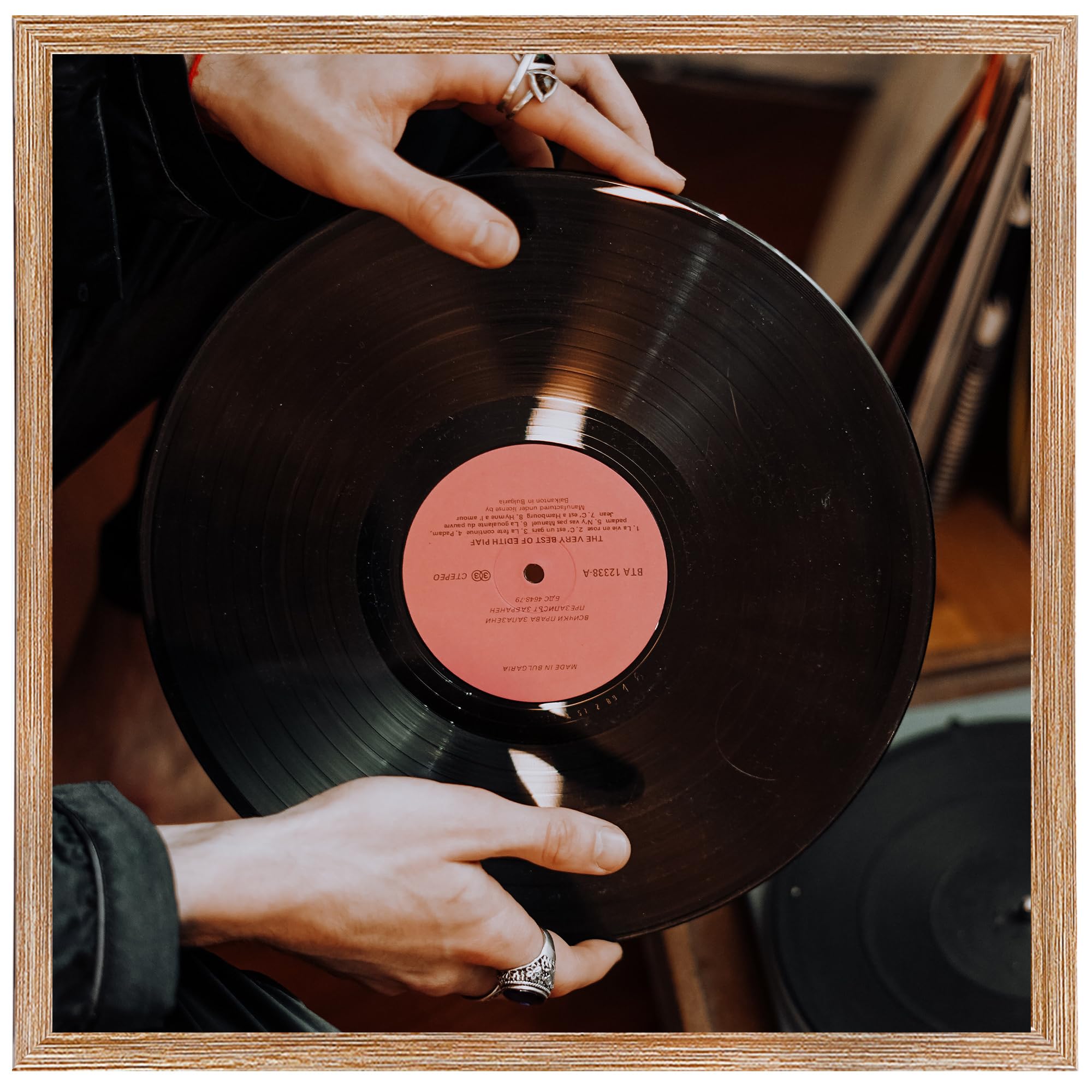 Amazon.com - OMISHE 12.5x12.5 Vinyl Record Frame Rustic Brown, PVC ...
