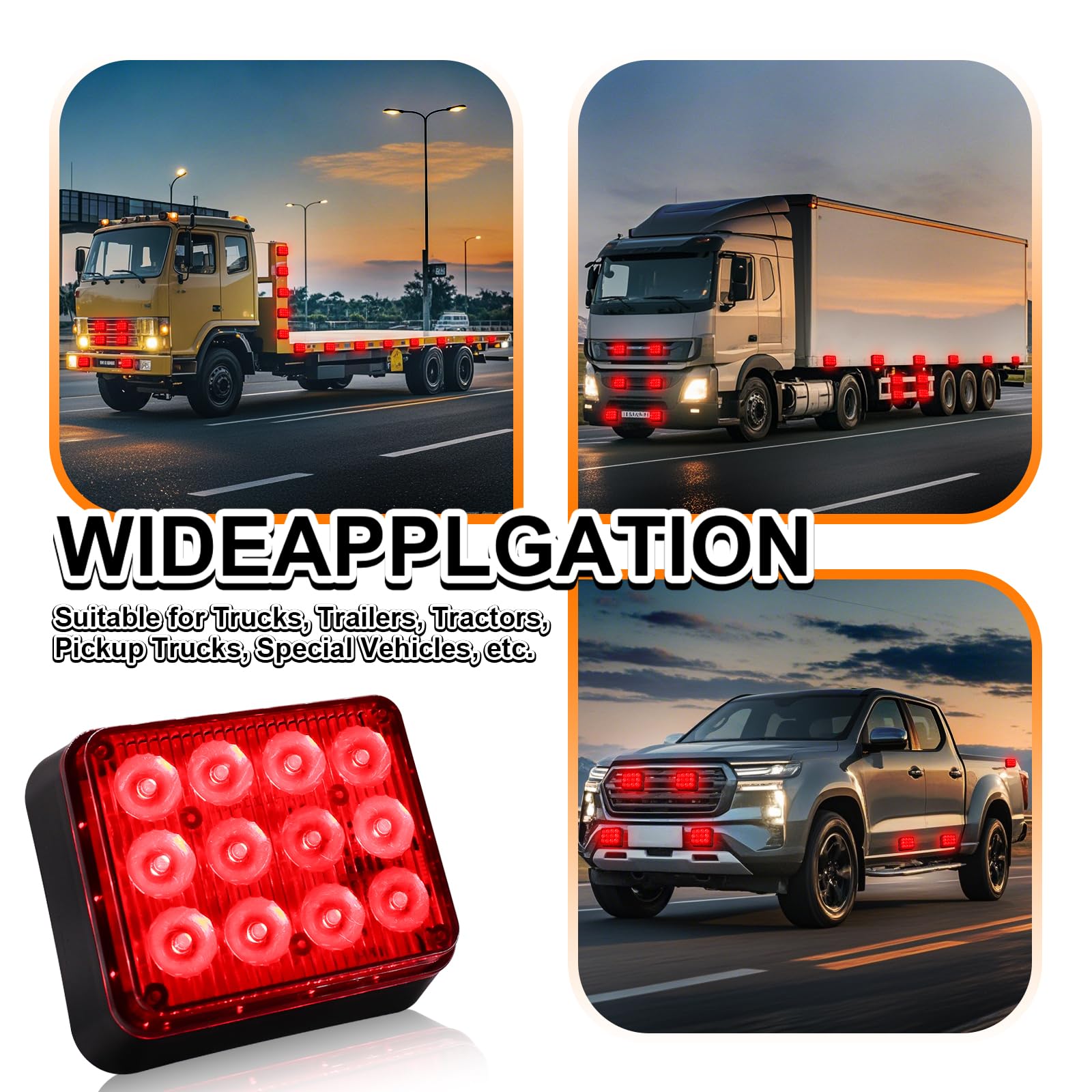 Snapklik.com : Raryloy Red Beacon LED Magnetic Trailer Light For Trucks ...