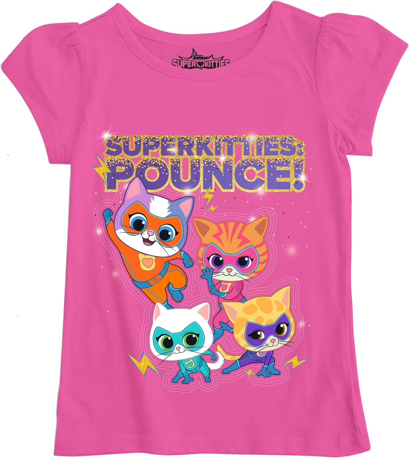 Amazon.com: Disney Juniors Super Kitties Girls Short Sleeve T-Shirt ...