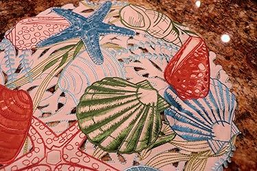 Amazon.com: KEVA Summer Table Runner 72inches Long, Starfish Seashell ...