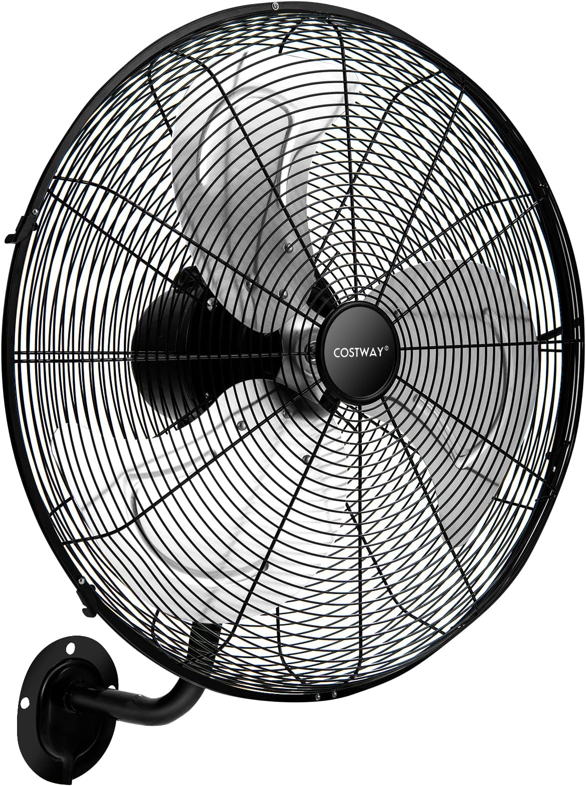 COSTWAY 20 Inch(51 cm) Oscillating Wall Fan, Wall Mounted Fan with 3 ...