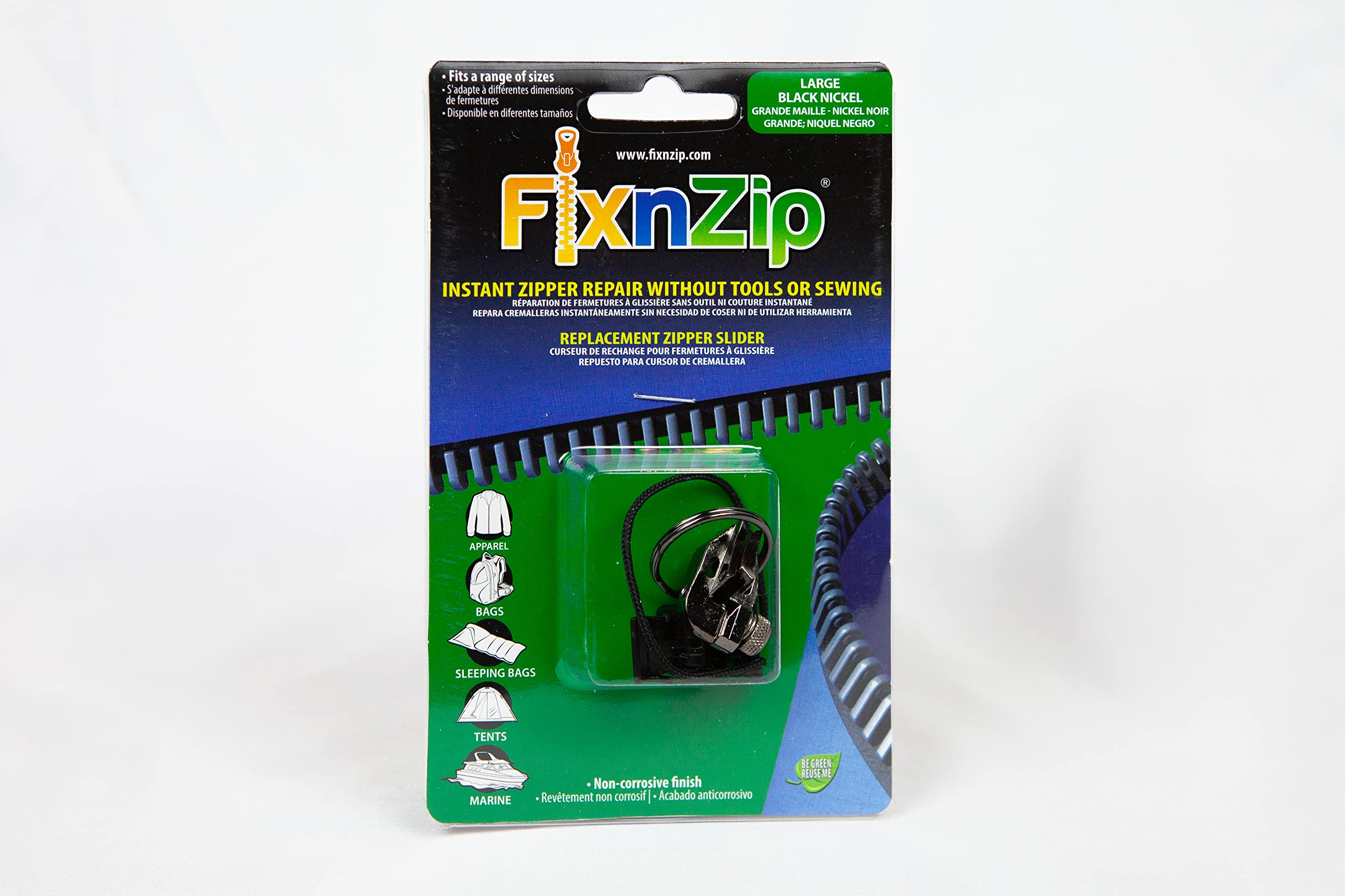 Buy FixnZip (Large, Black Nickel) - See Size Guide - Universal Zipper ...