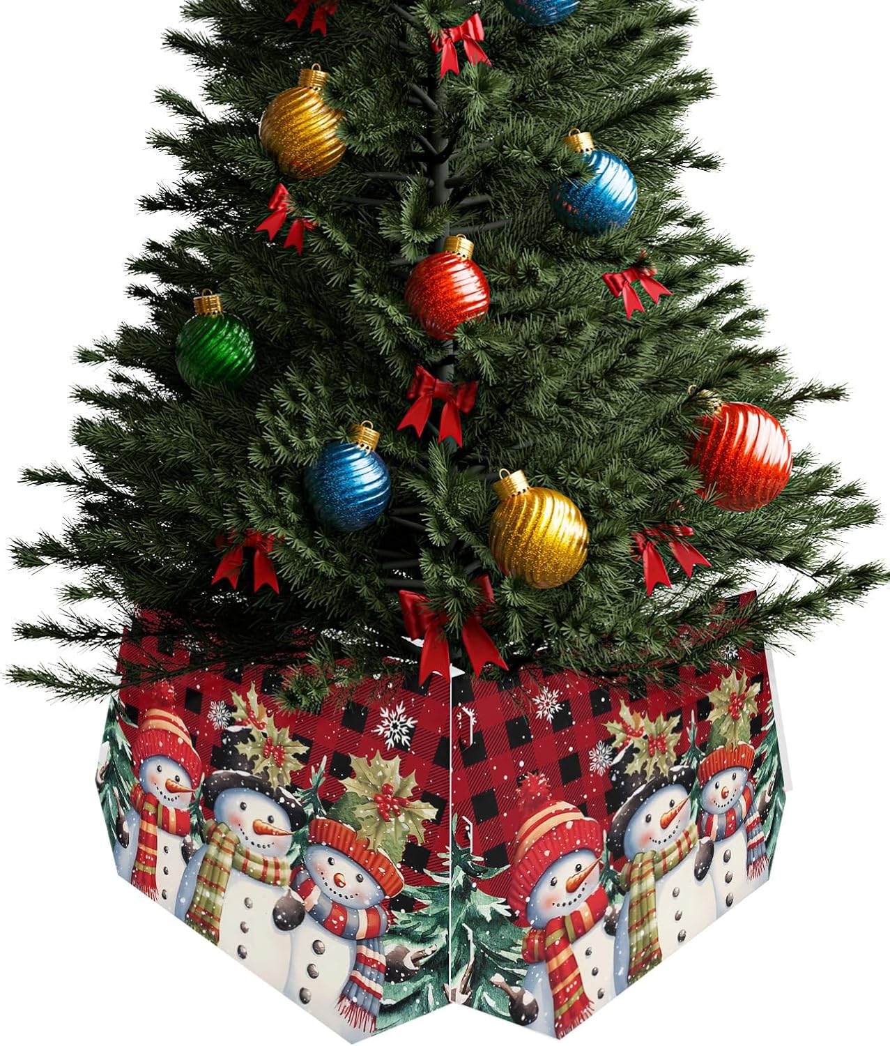 Christmas Tree Collar, Christmas Buffalo Tree Collars Collapsible ...