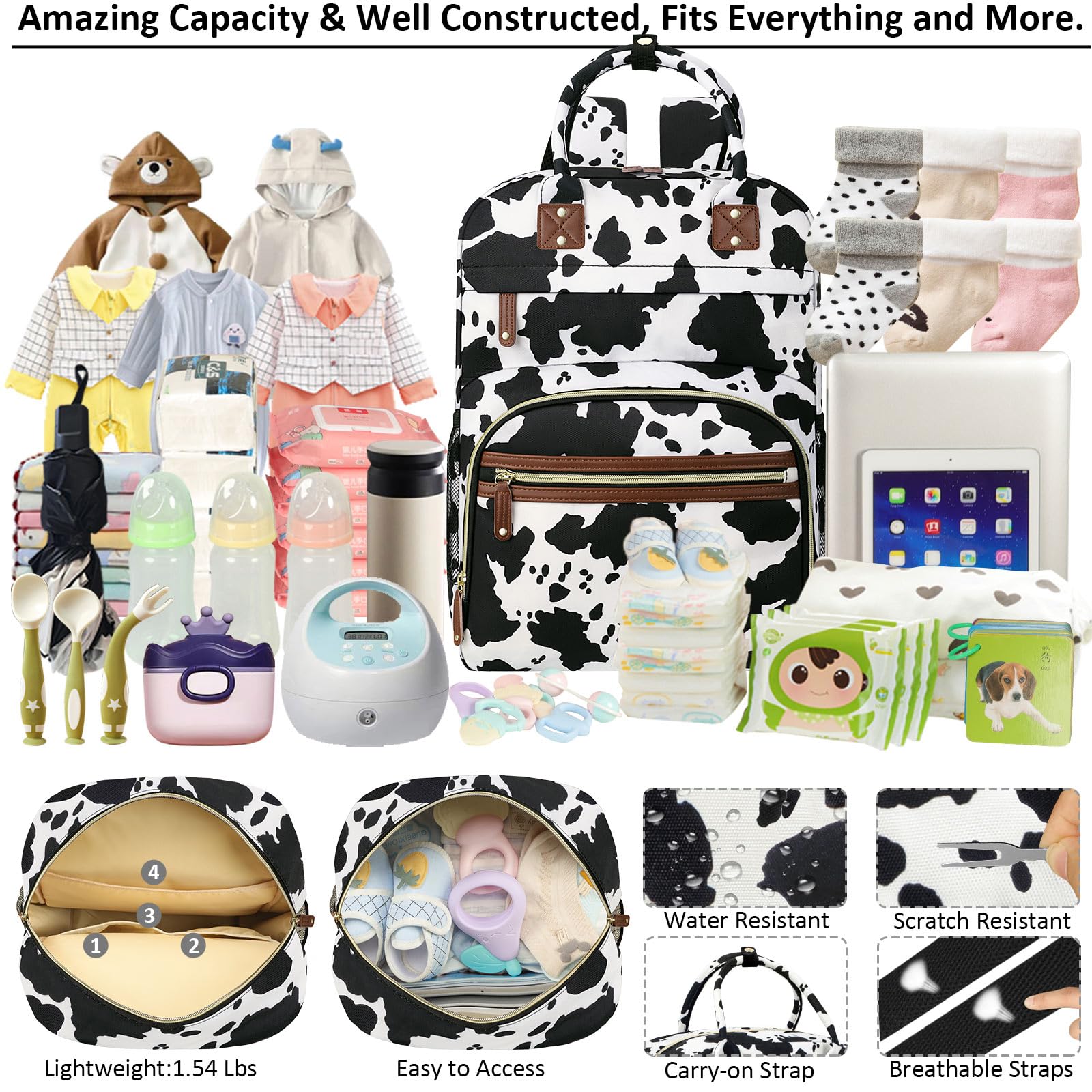 Snapklik.com : Tenot Large Capacity Baby Diaper Bag Backpack