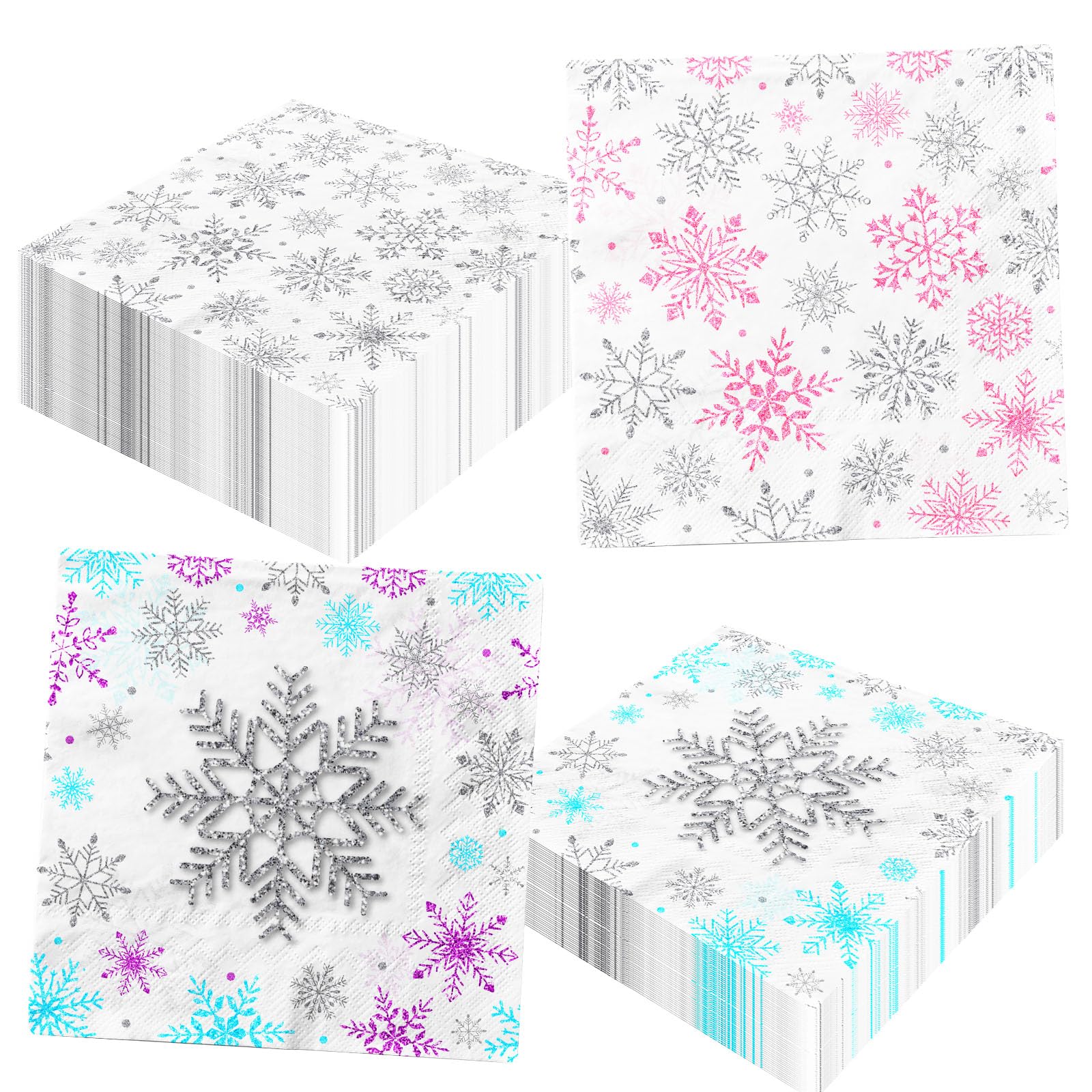 Amazon.com: 40pcs Snowflake Napkins, Winter Wonderland Party ...