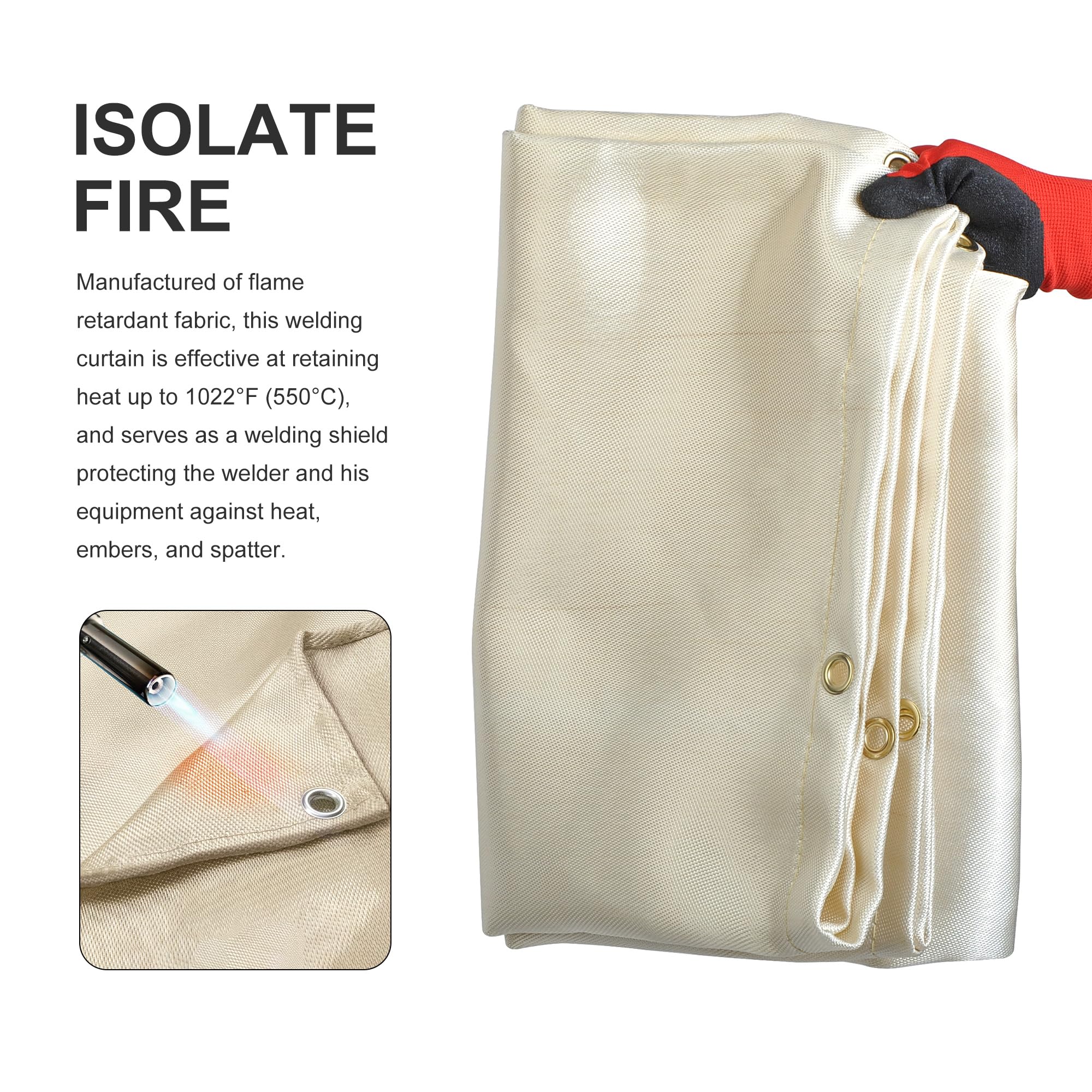 Snapklik.com : 4 Feet X 6 Feet Welding Blanket Fire Flame Retardant Fiberglass Safety Shield ...