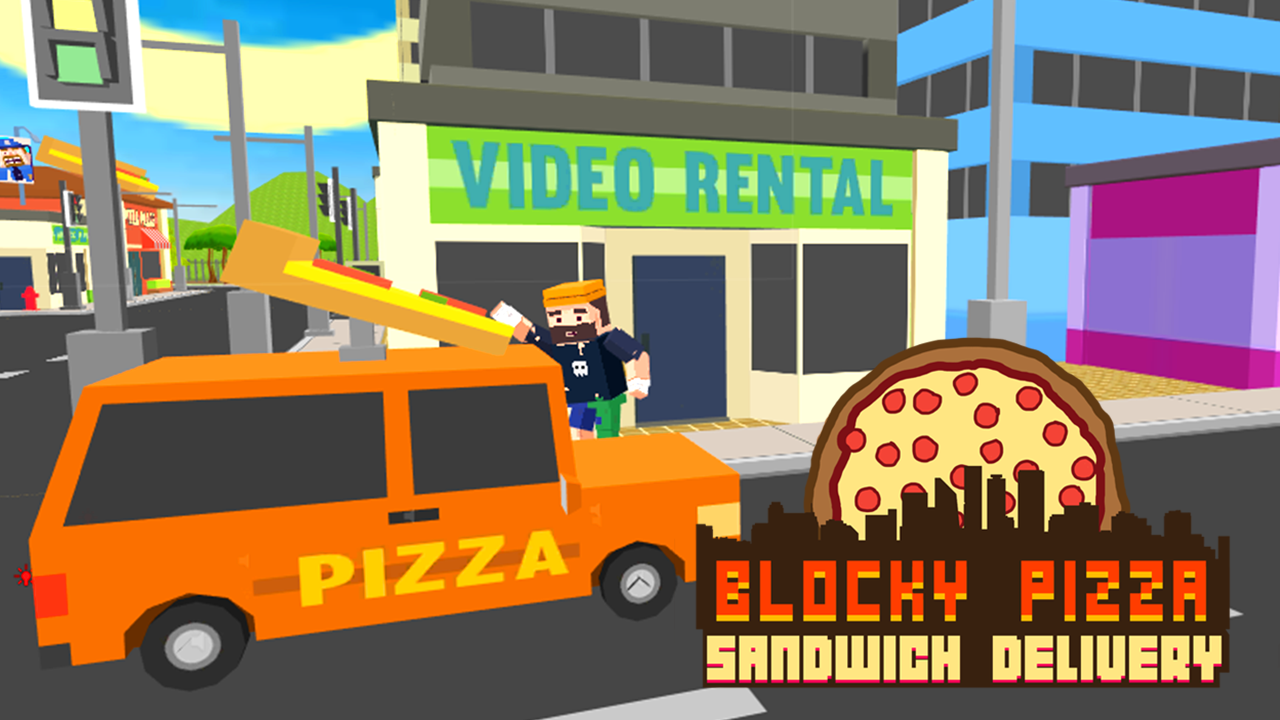 Blocky Pizza Sandwich Delivery Driver Simulator: Delivery Tycoon Food ...