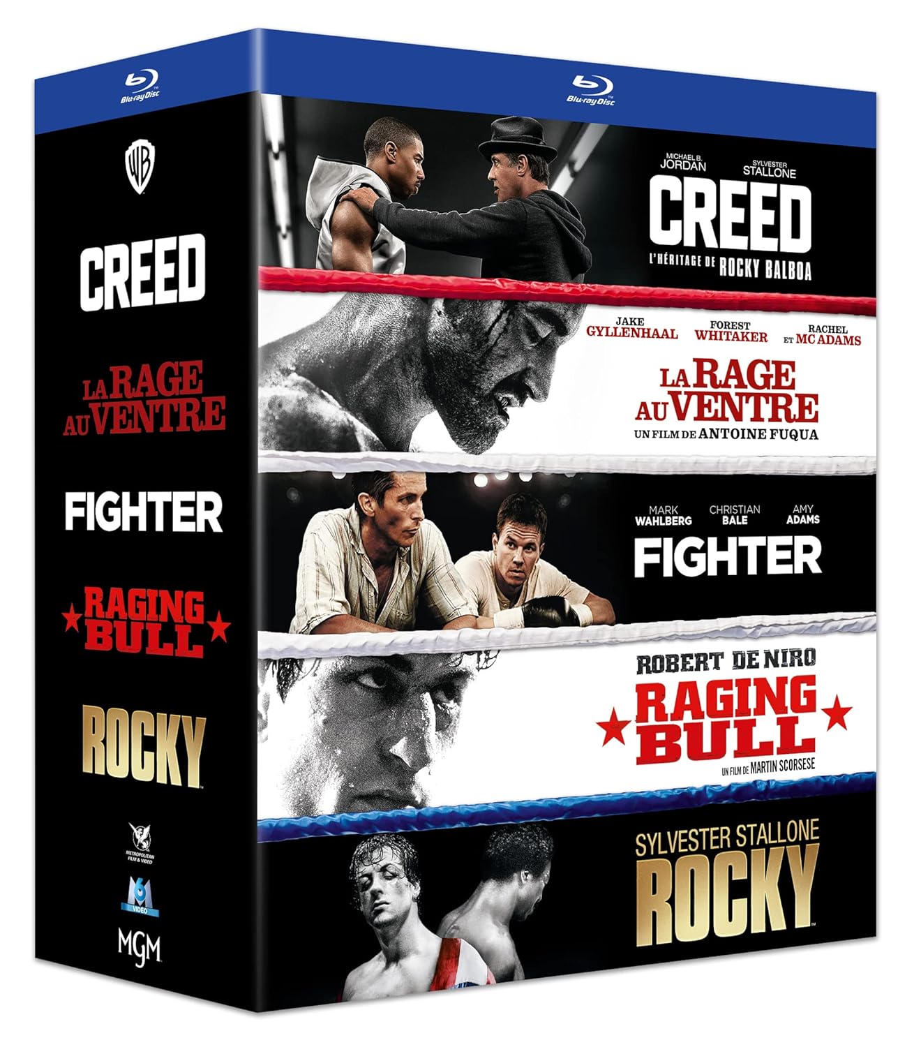 Coffret : Rocky + Creed + Raging Bull + Fighter + La Rage au ventre ...
