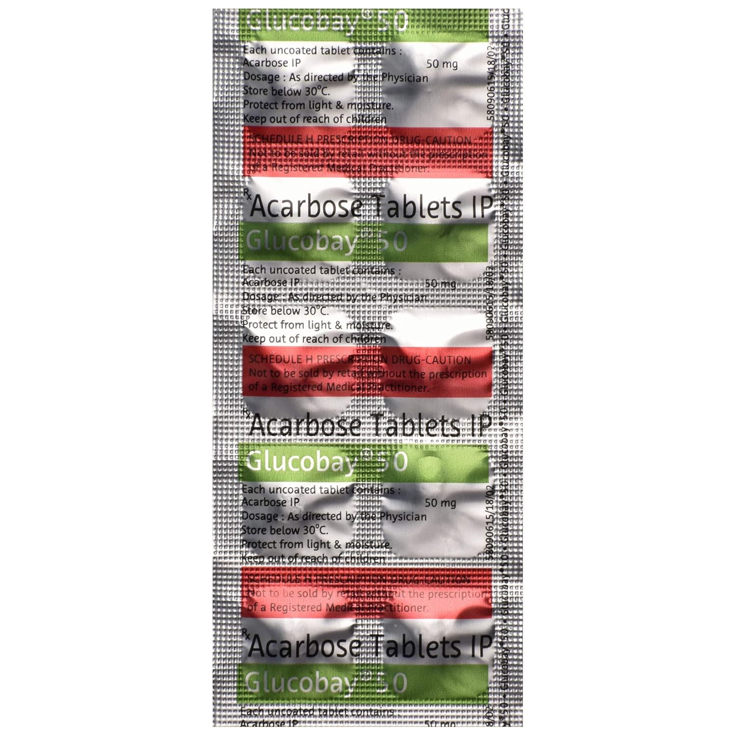 Glucobay 50 - Strip of 10 Tablets : Amazon.in: Health & Personal Care