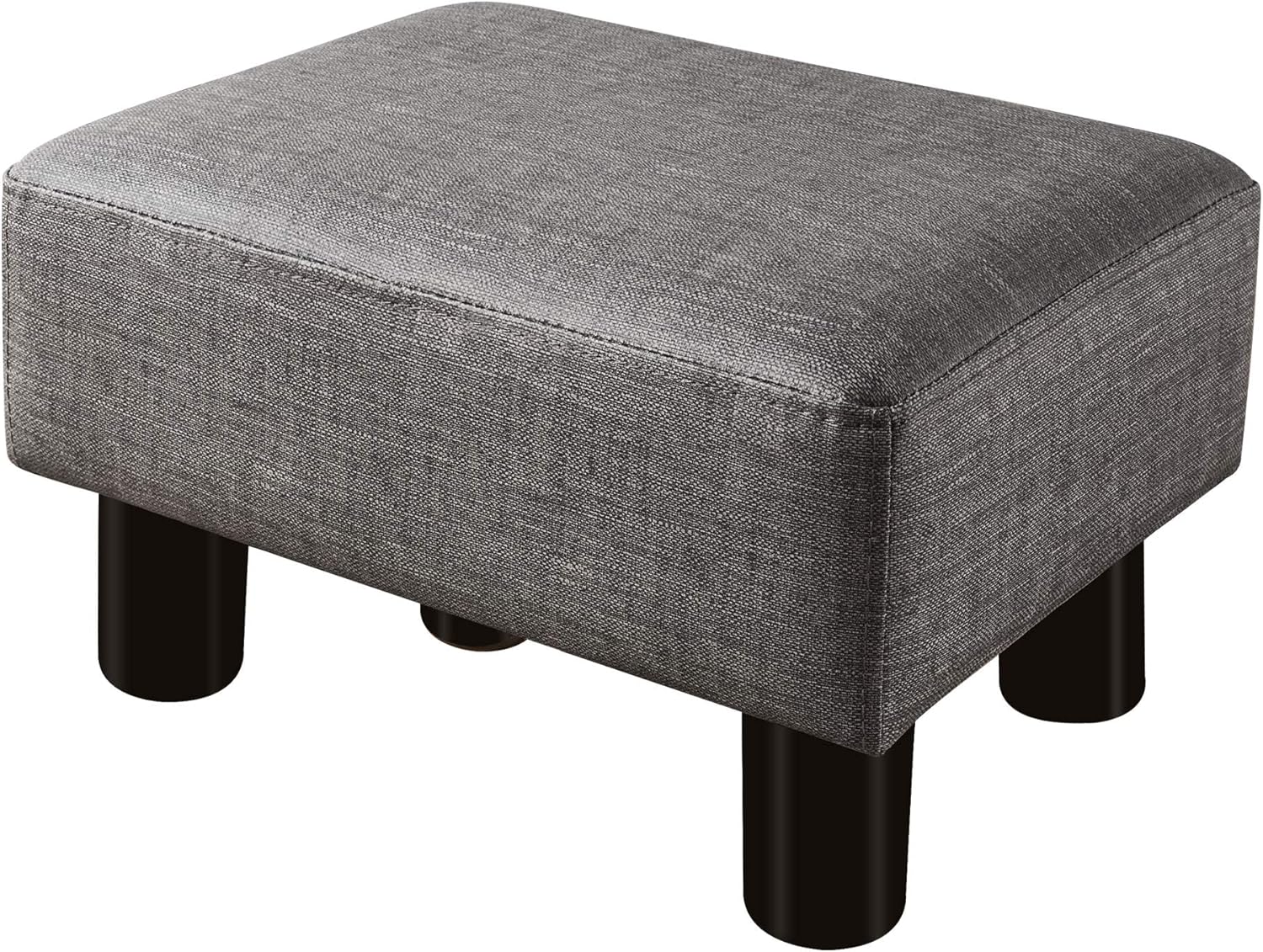 Small Rectangle Foot Stool, PU Leather Fabric Footrest Small Ottoman ...