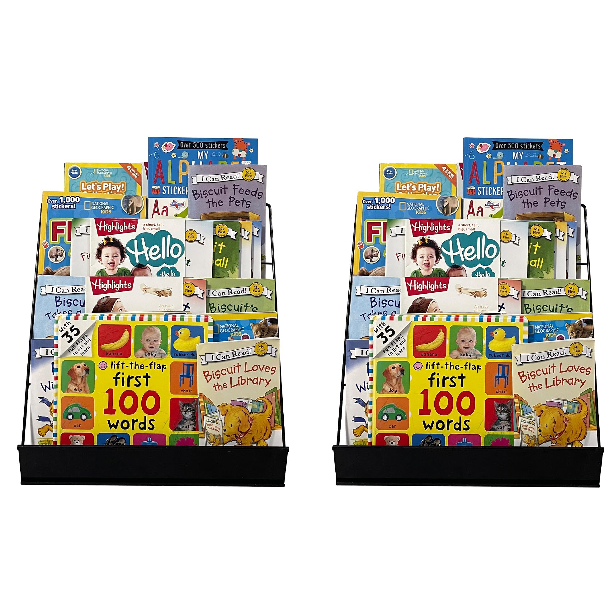 Amazon.com: Tongmo 4-Tier Wire Magazine Rack with Sign Channel at the ...