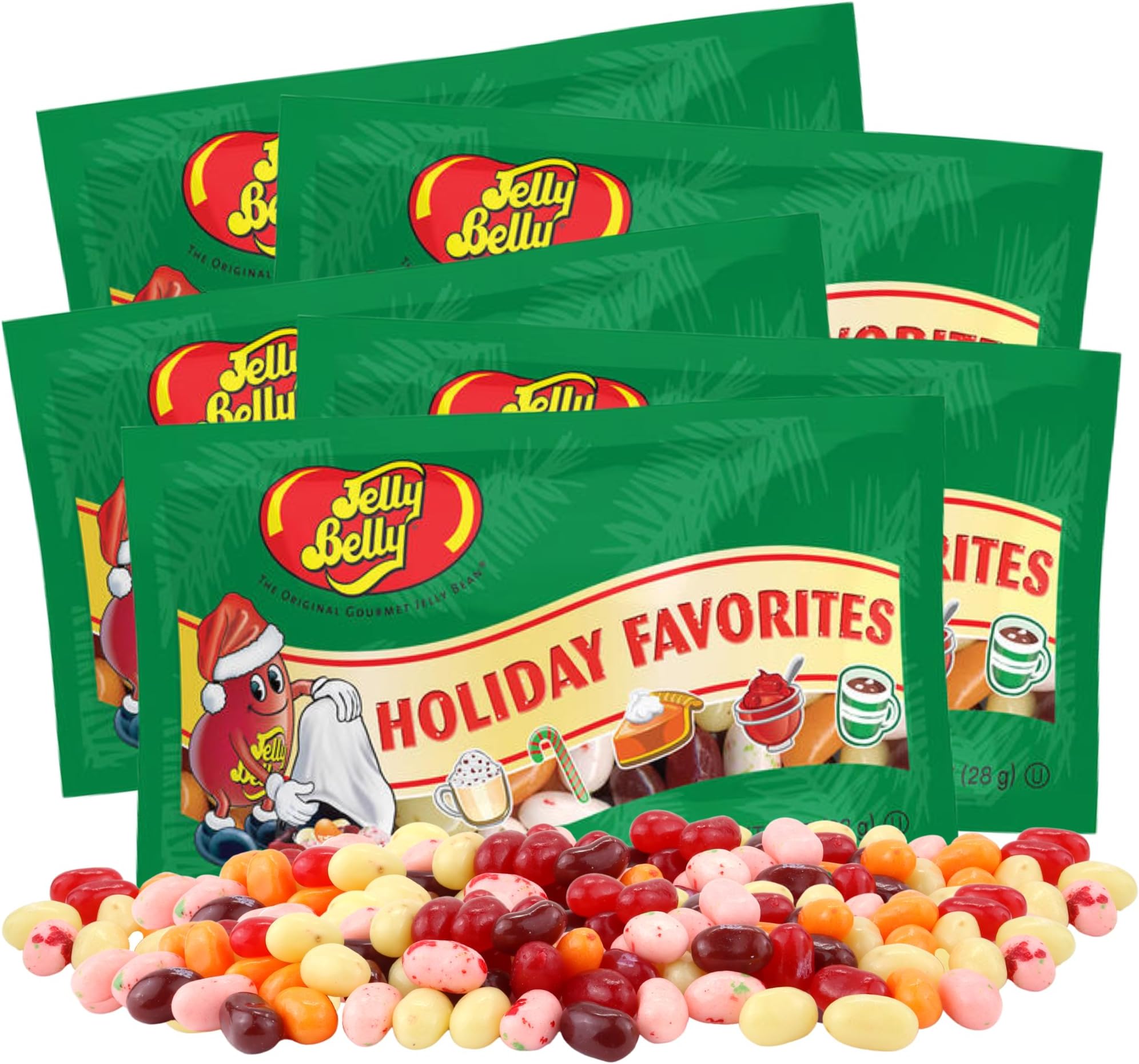Amazon.com: Needzo Candy Cane Jelly Bean Bags, Peppermint Flavored ...