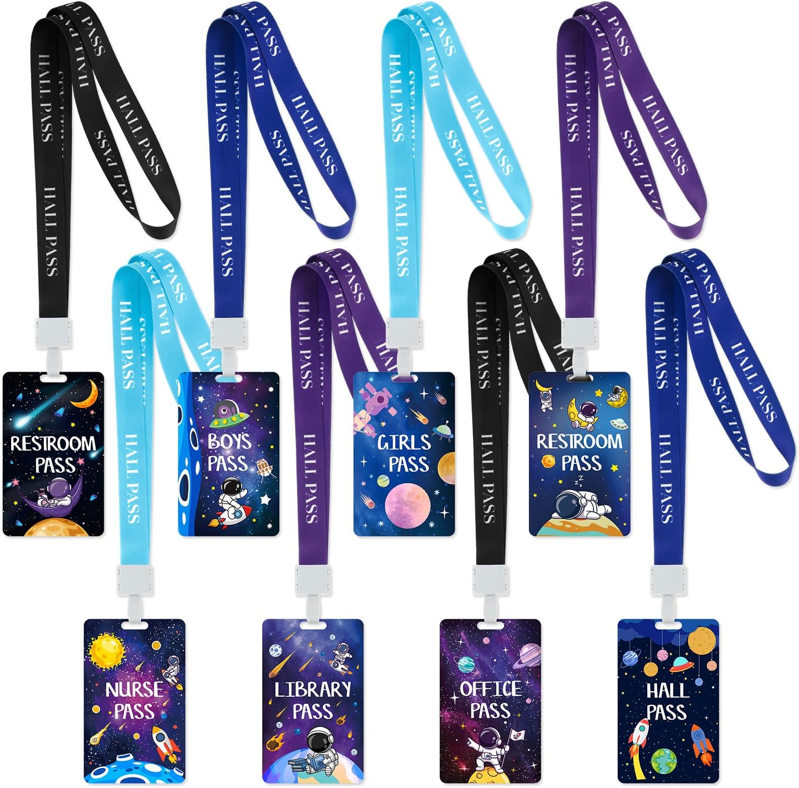 Amazon.com: GIFTEXPRESS Hall Pass Lanyards and School Passes Set of 6 ...