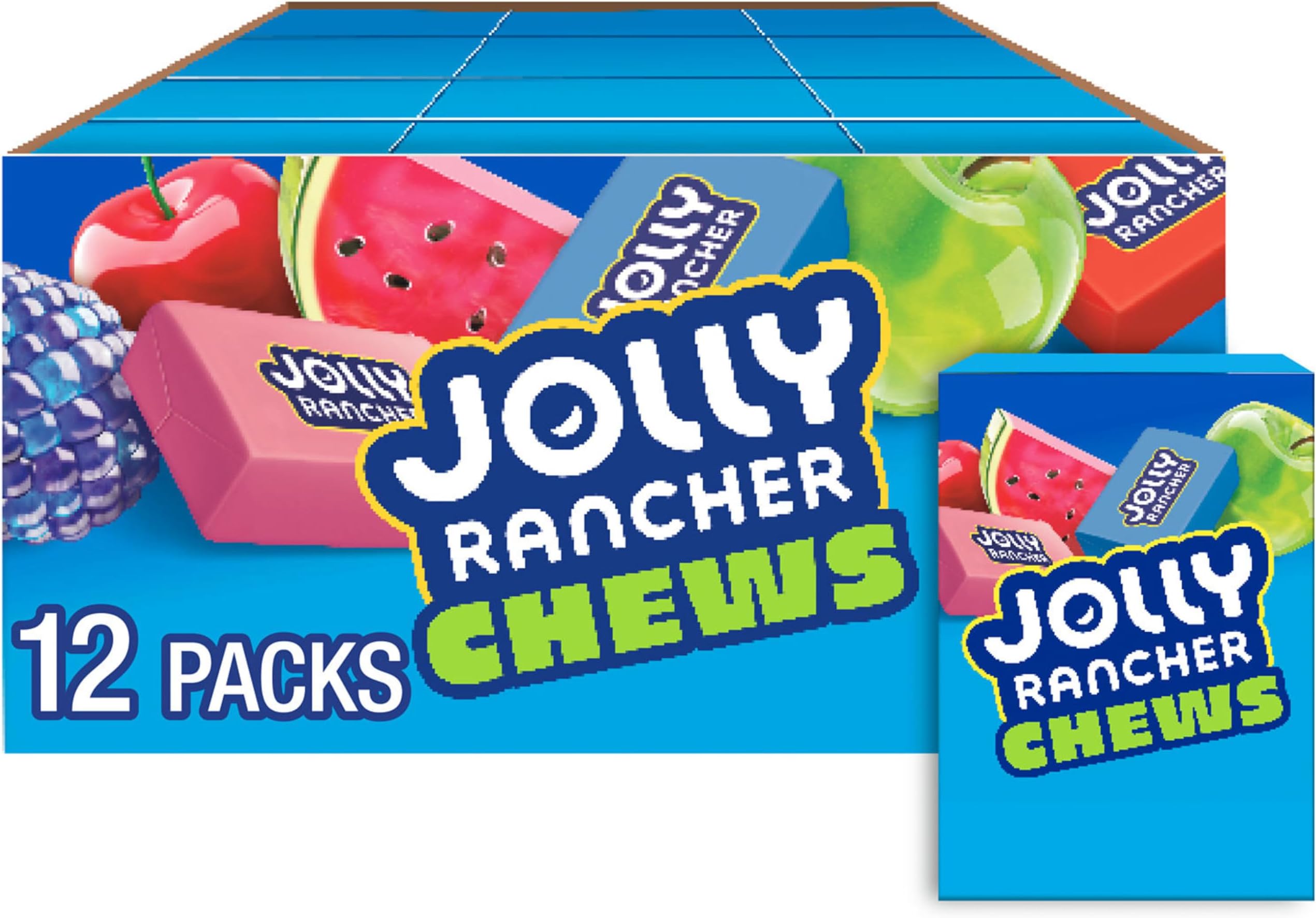 Amazon.com : JOLLY RANCHER Chews Assorted Fruit Flavored Candy Box, 2. ...