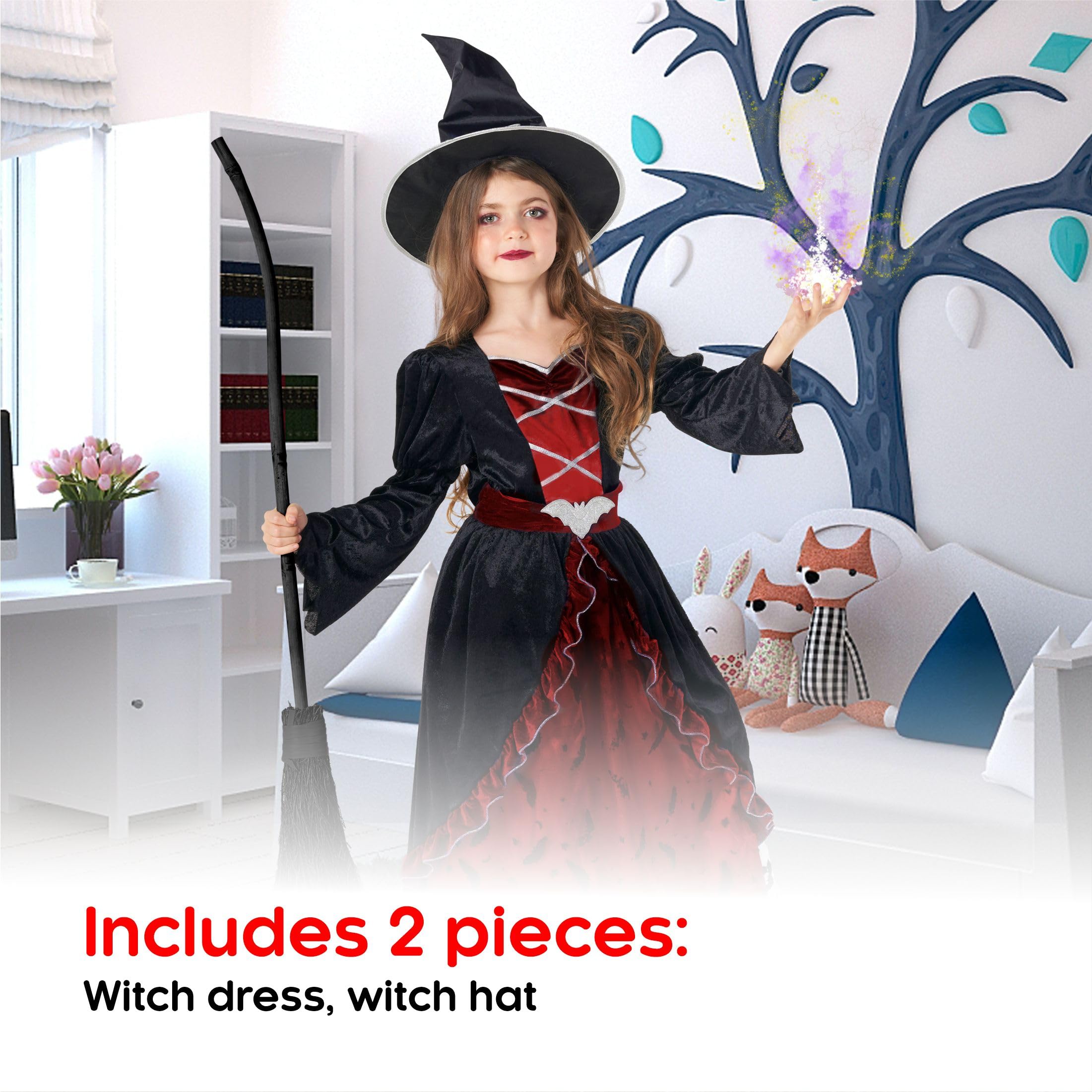 Morph Costumes Red Witch Costume Kids Witch Costumes For Girls ...