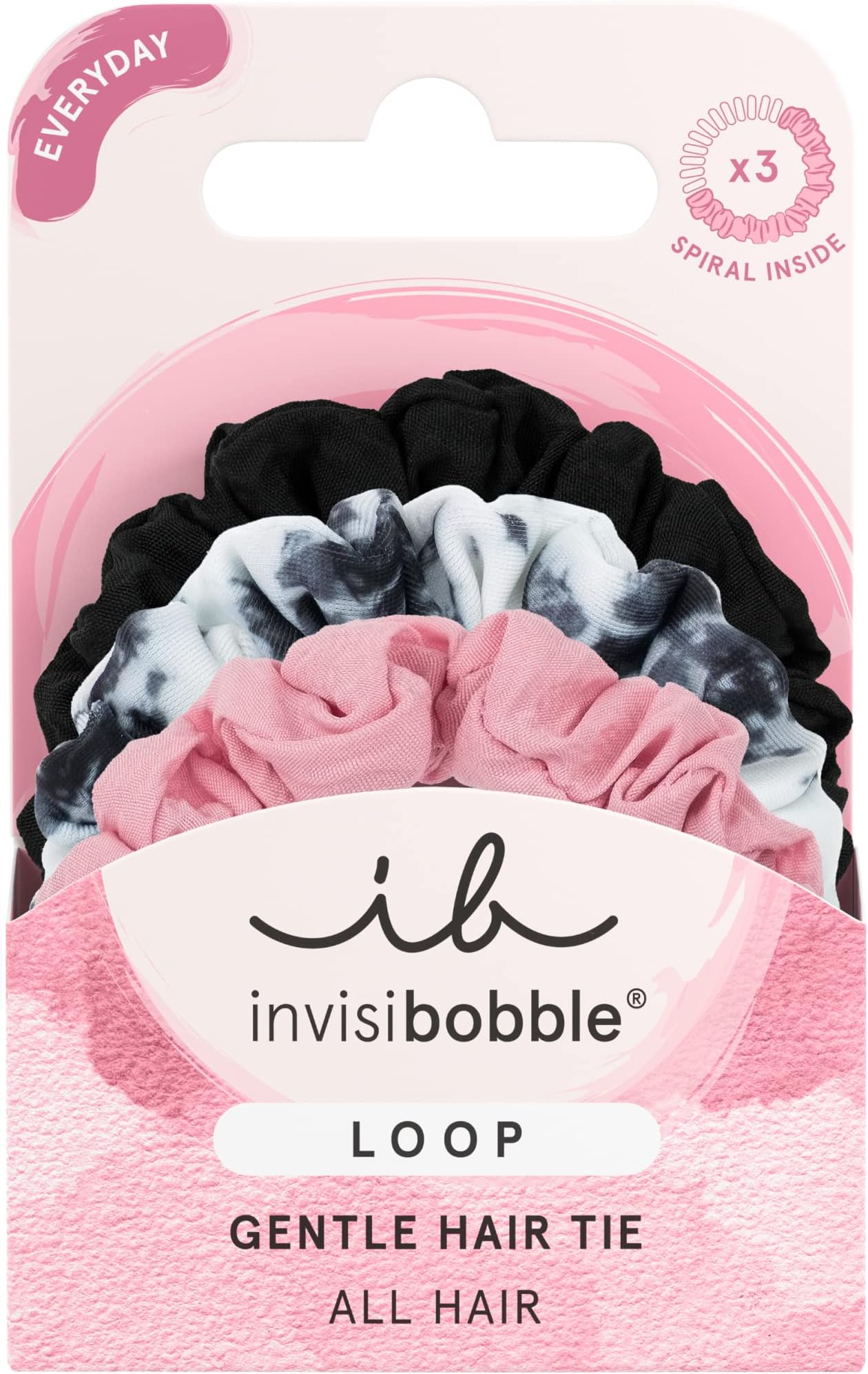 Amazon.com : invisibobble LOOP Be Gentle 3 pc Hair Ties - Strong Hold ...