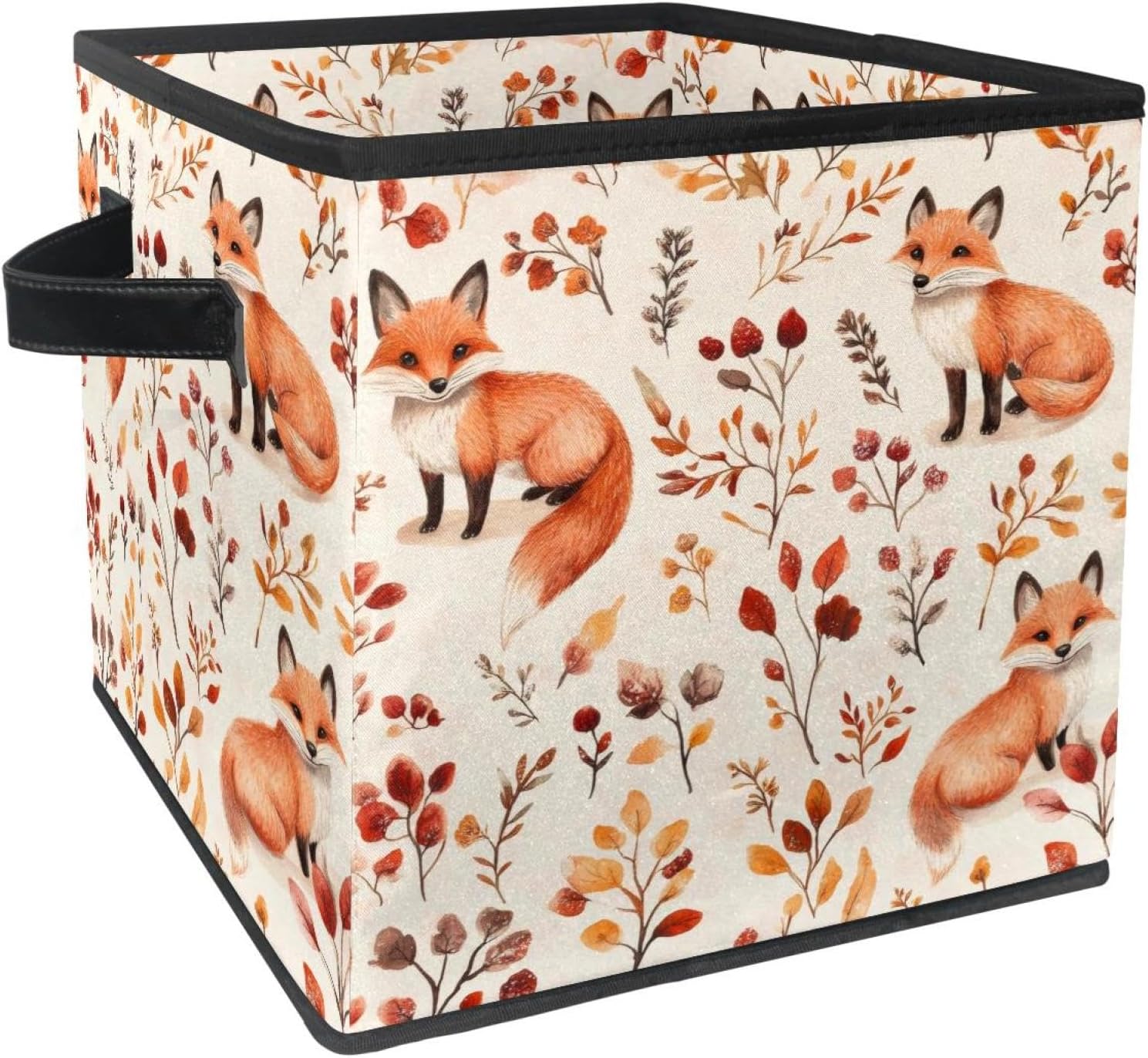 Anna Cowper Woodland Animals Fox Storage Baskets with Handles, Cube ...